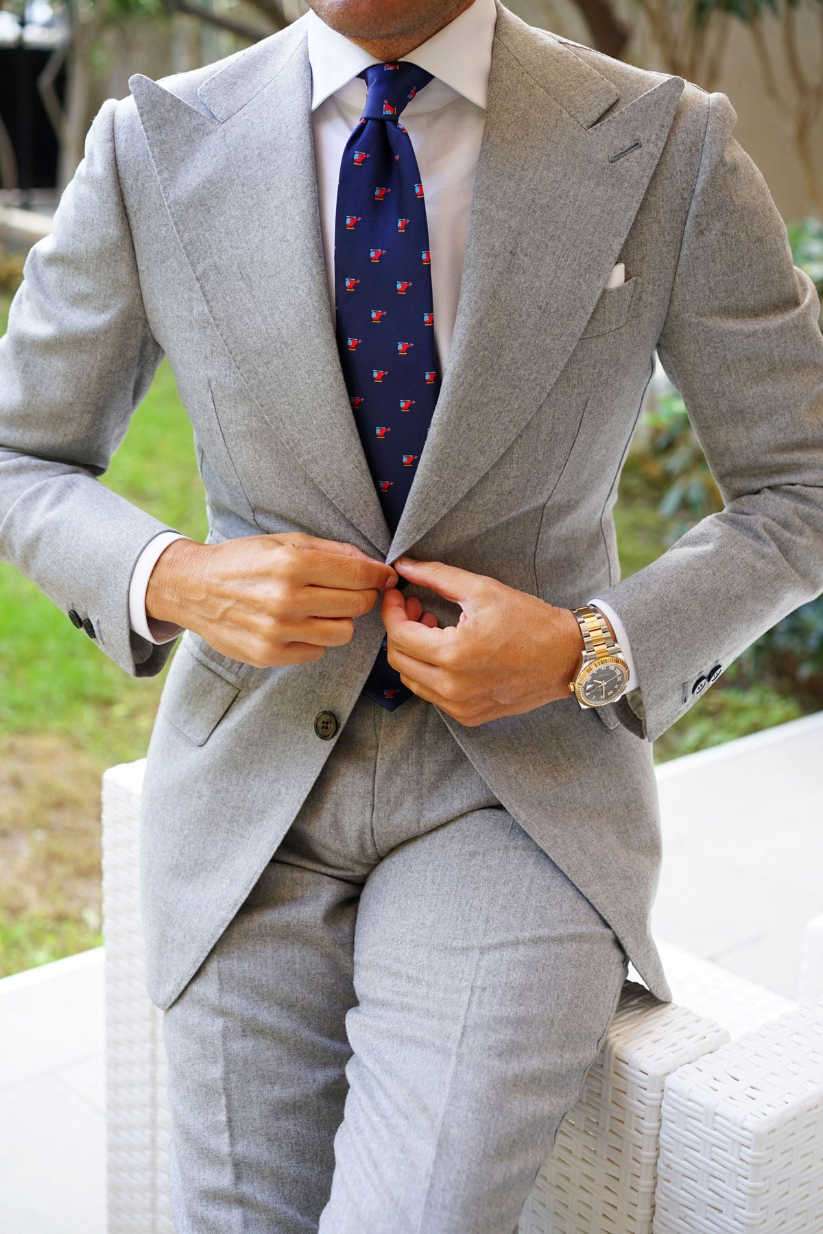 Eurocopter Necktie | Navy Blue Helicopter Tie | Men's Airplane Ties AU ...