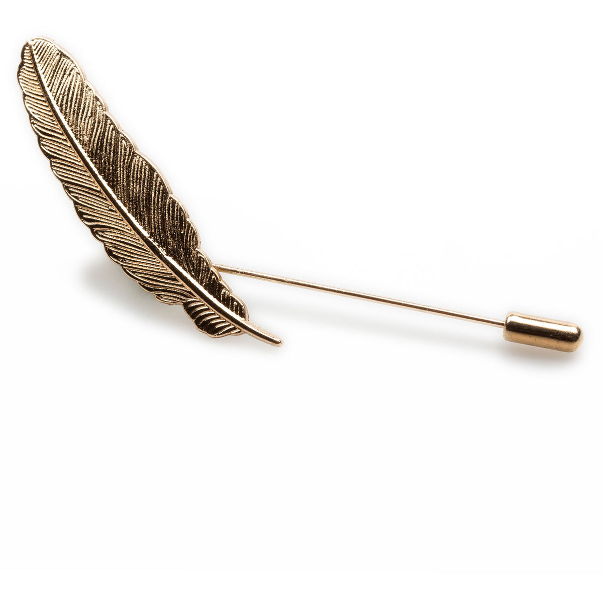 Feather Lapel Pin | Quill Pen Rose Gold Metal Lapel Pins | Suit Pin | OTAA