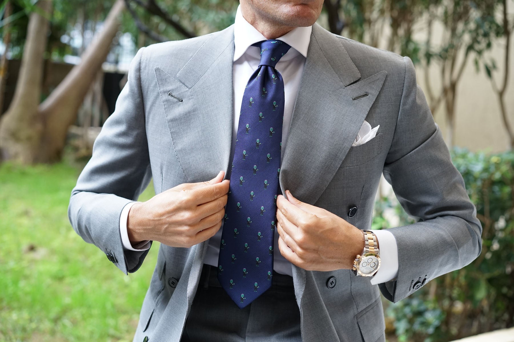 Frankenstein Necktie | Men's Halloween Tie | Novelty Unique Ties AU | OTAA