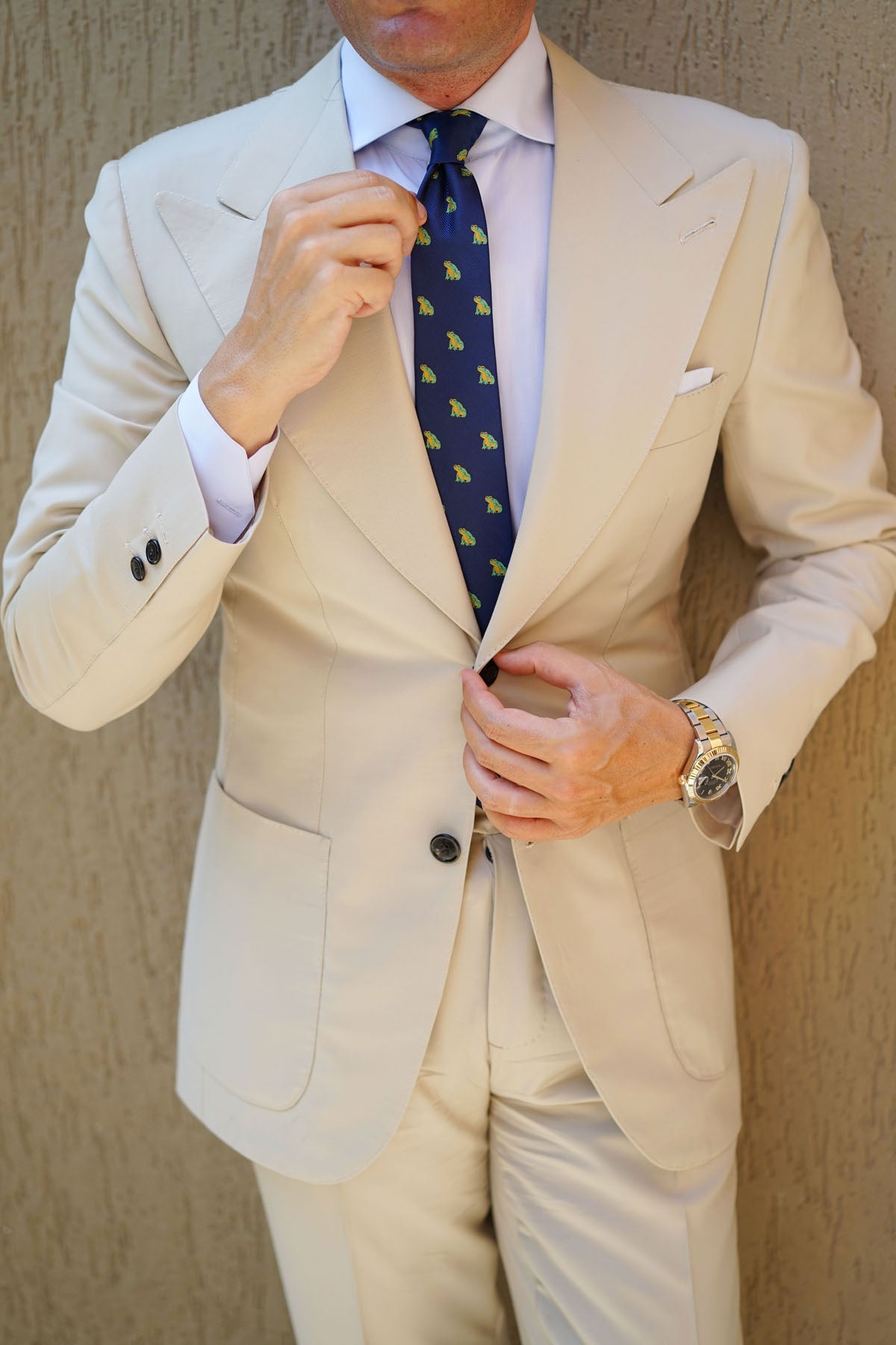 Gero Gero Frog Skinny Tie | Animal Slim Ties | Mens Cool Thin Neckties ...