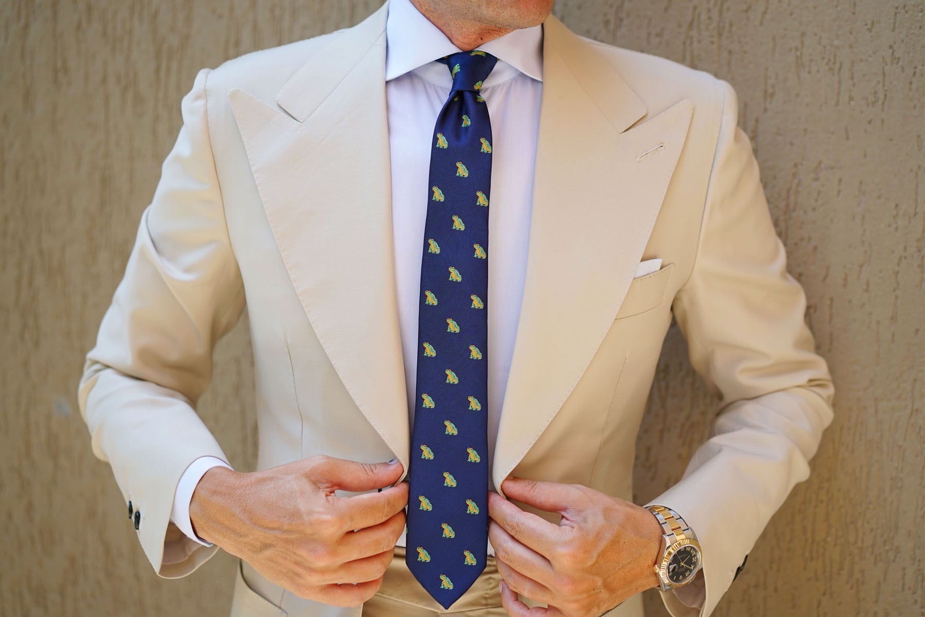 Gero Gero Frog Skinny Tie | Animal Slim Ties | Mens Cool Thin Neckties ...