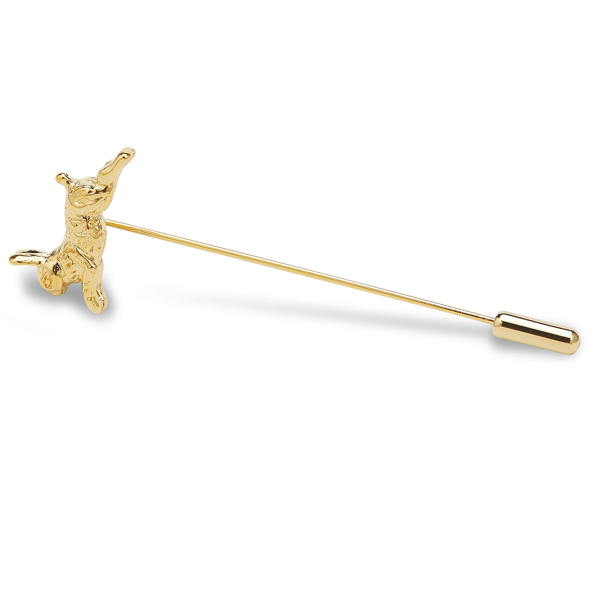 Gold Jack Rabbit Lapel Pin | Hare Metal Lapel Pin | Animal Suit Pins | OTAA