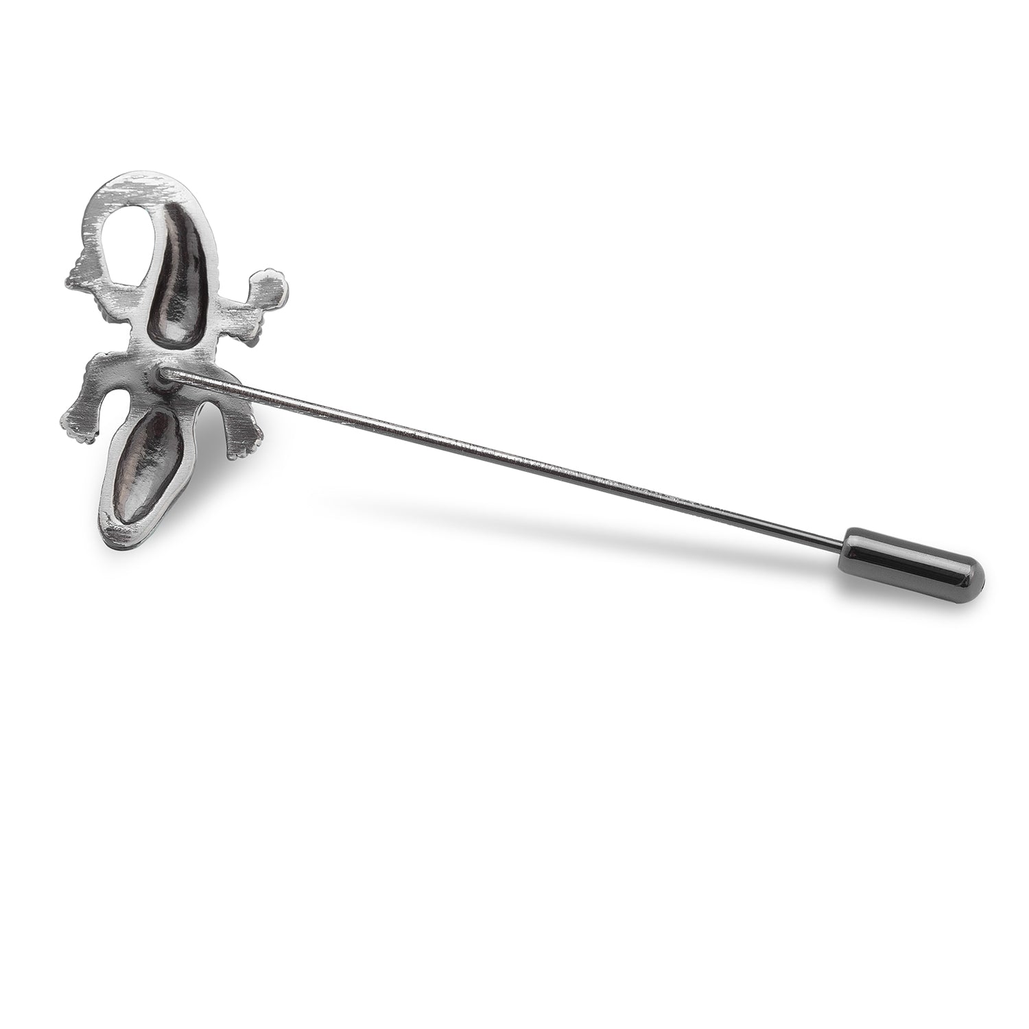 Gekko Lizard Lapel Pin | Animal Antique Silver Metal Lapel Pins | OTAA