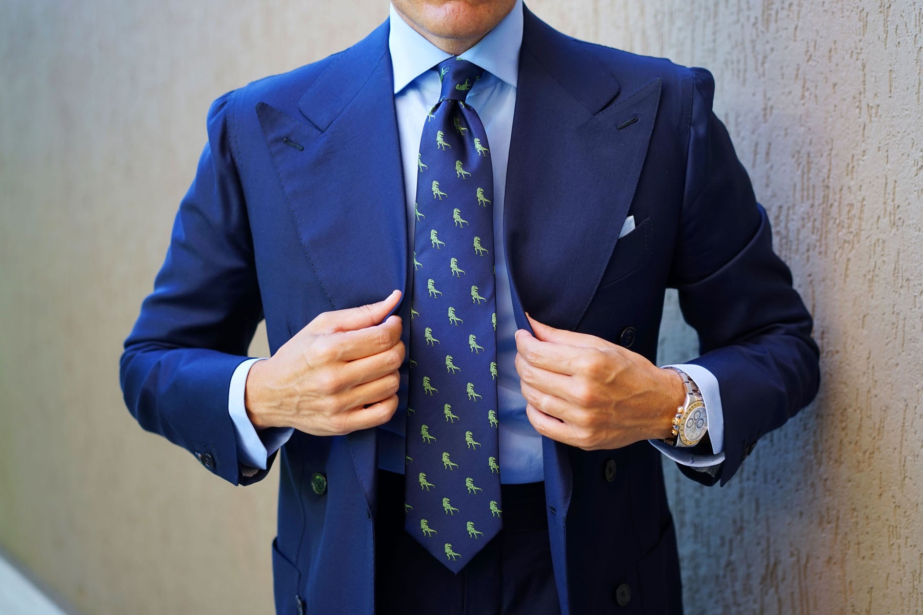 Green T-Rex Dinosaur Tie | Novelty Animal Ties | Fun Neckties for Men ...