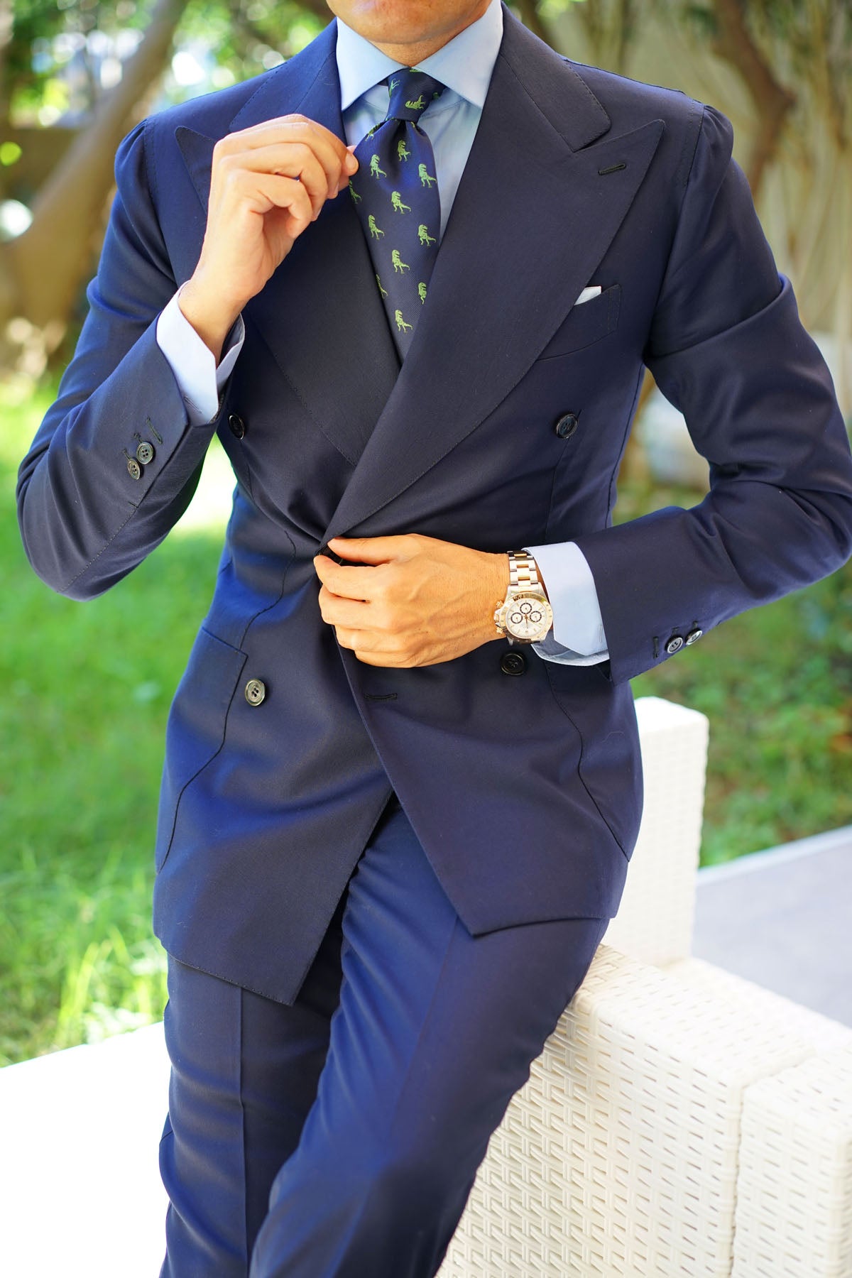 Green T-Rex Dinosaur Tie | Novelty Animal Ties | Fun Neckties for Men ...