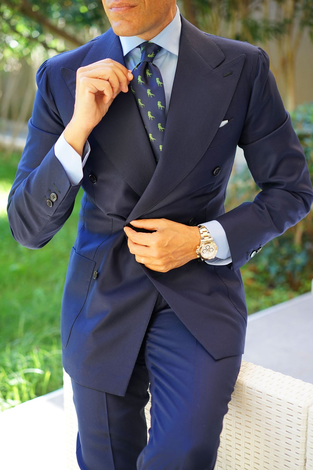 Green T-Rex Dinosaur Tie | Novelty Animal Ties | Fun Neckties for Men ...