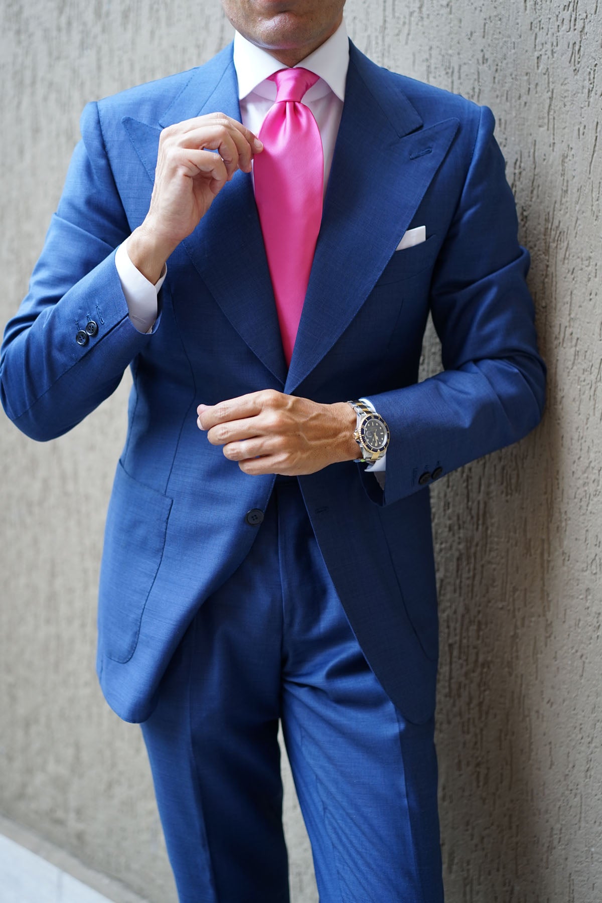 Hot Pink Tie | Shop Fuchsia Ties | Satin Wedding Ties | Men's Neckties ...