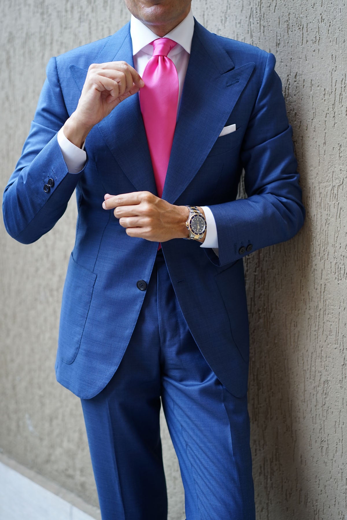 Hot Pink Tie | Shop Fuchsia Ties | Satin Wedding Ties | Men's Neckties ...