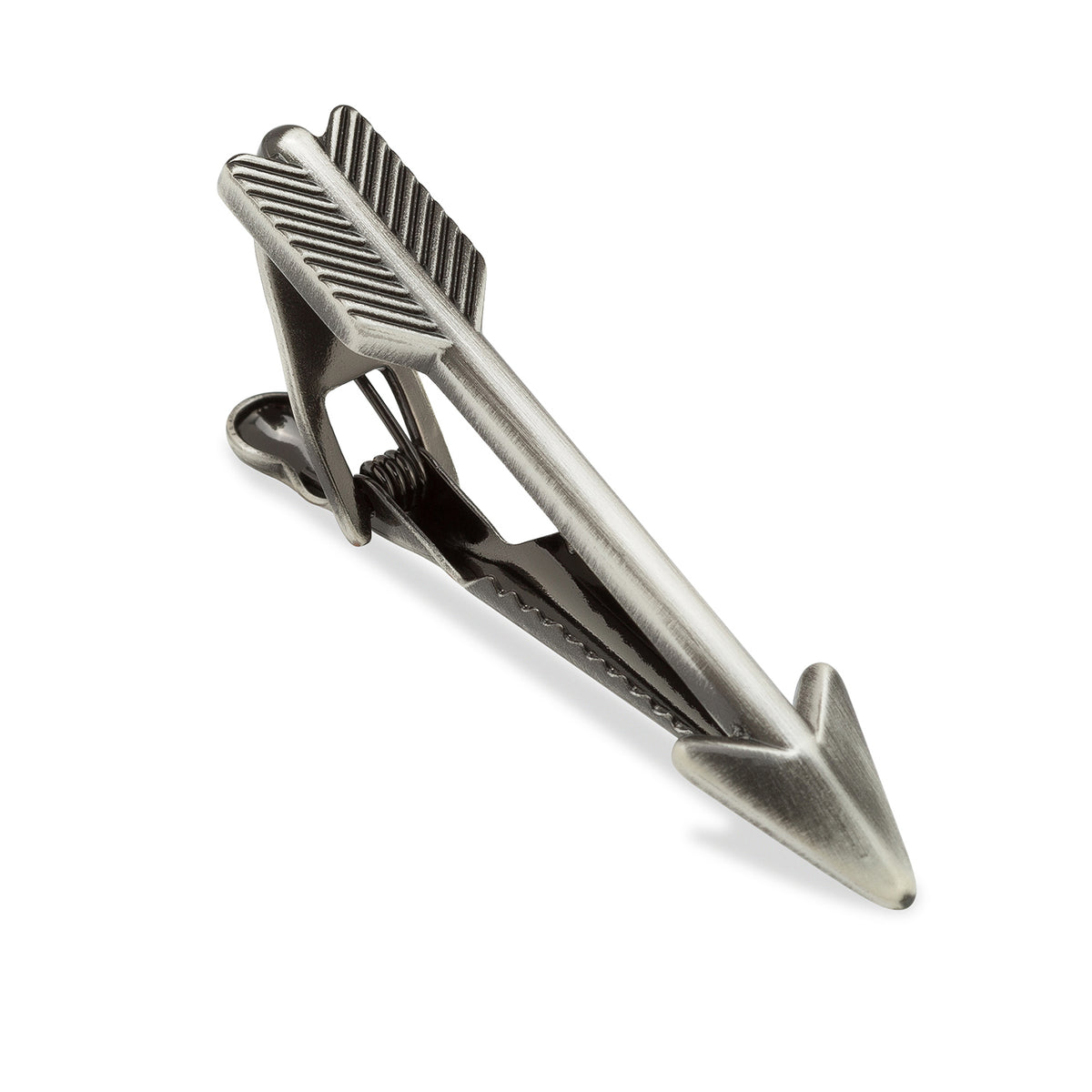Stallone Silver Arrow Tie Bar | Vintage Archery Tie Clip & Tiepin | OTAA