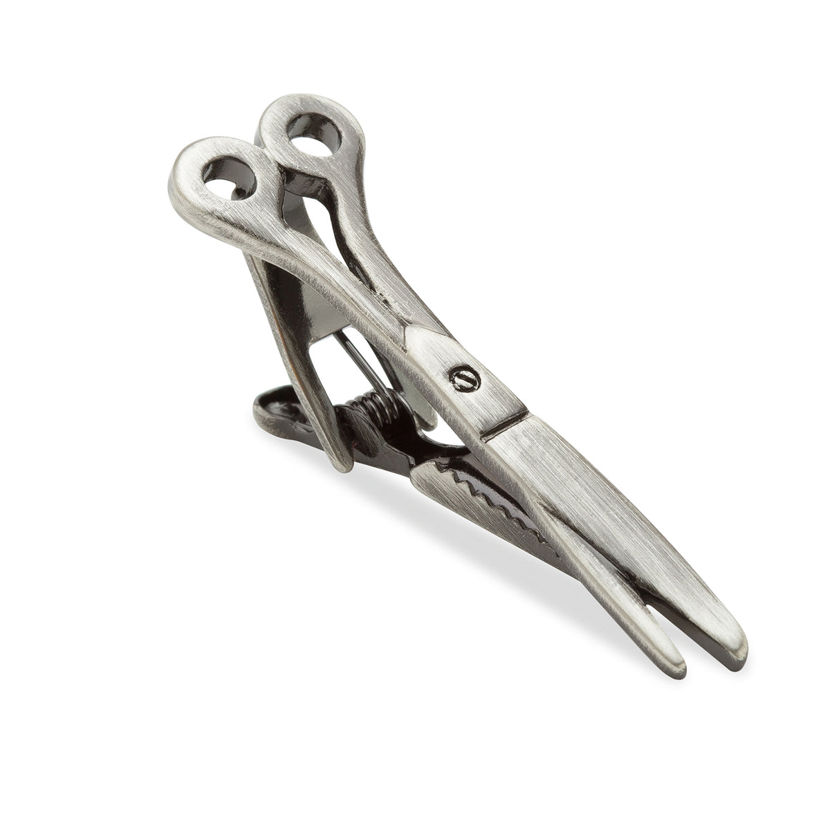 Peele Scissors Tie Bar | Unique Silver Cutting Shears Tie Clip | OTAA