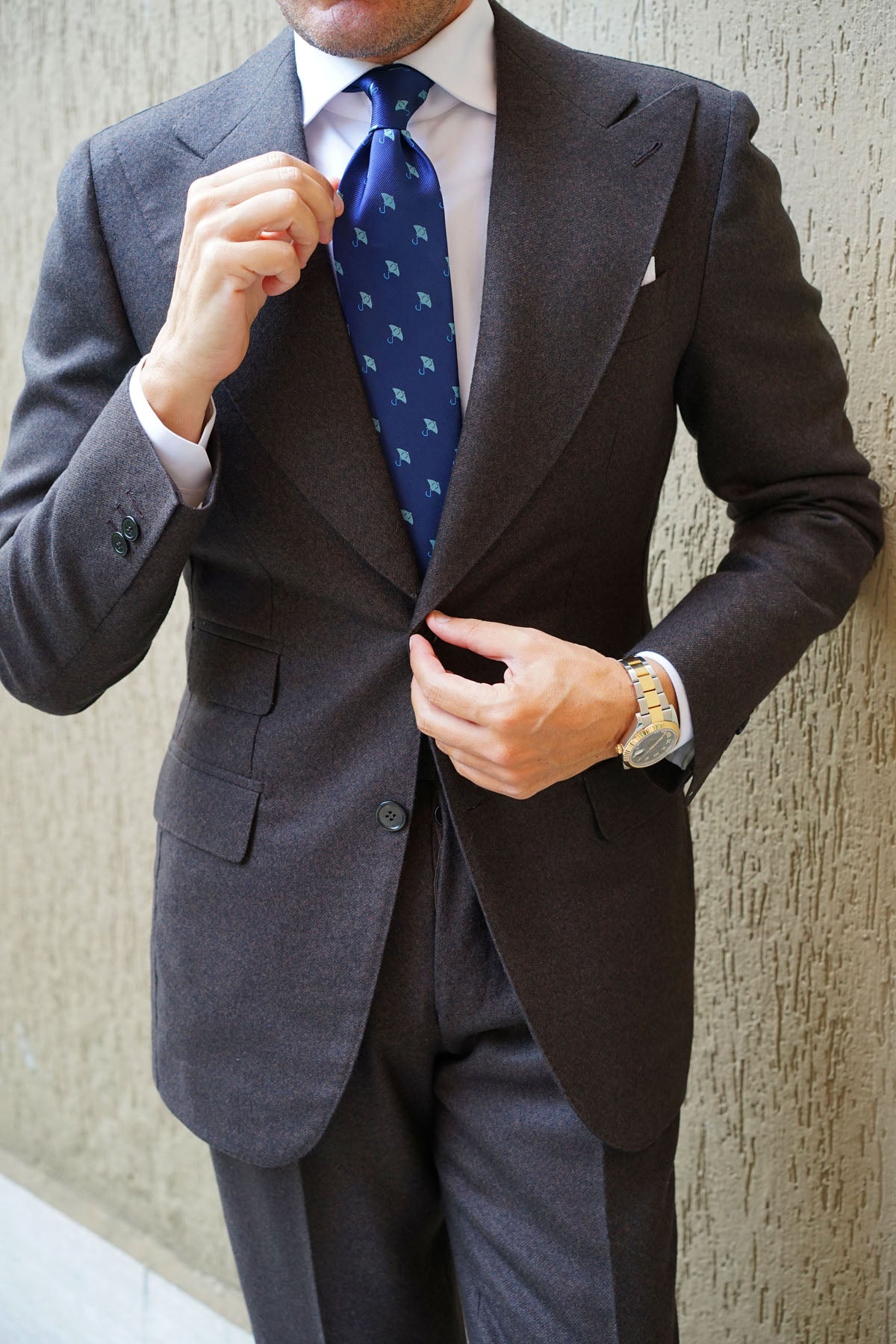 Manta Stingray Necktie | Fish Print Tie | Nautical Animal Ties for Men ...
