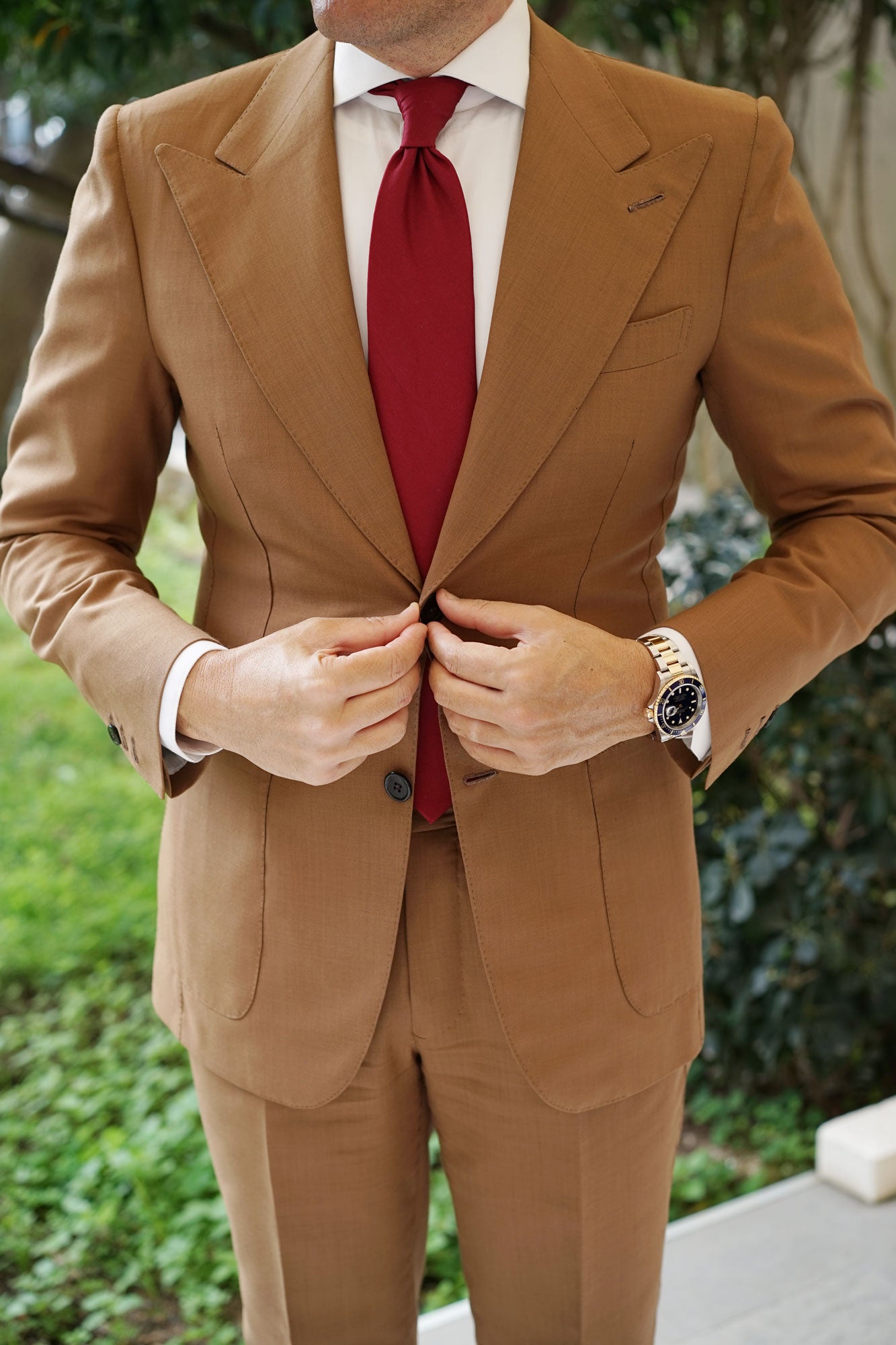 Maroon Cotton Necktie | Red Power Tie | Men's Business Ties Australia ...