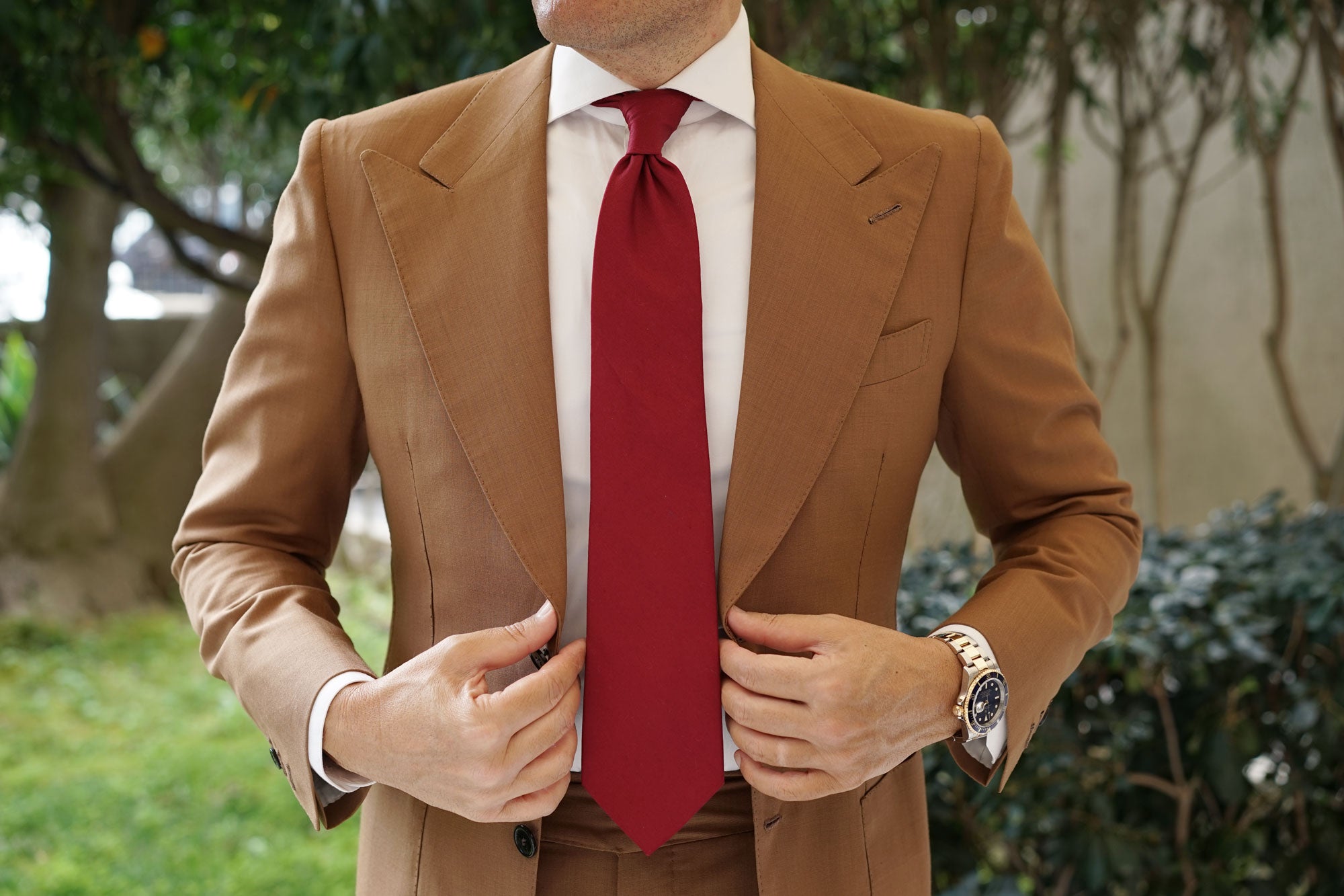 Maroon Cotton Necktie | Red Power Tie | Men's Business Ties Australia ...