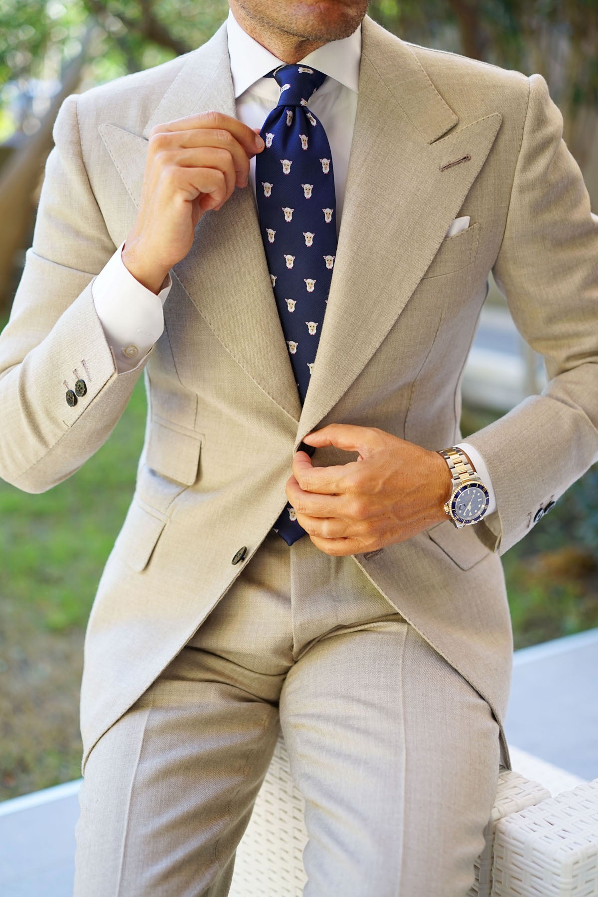 White Sheep Tie | Men's Animal Print Ties | Novelty Necktie Australia ...