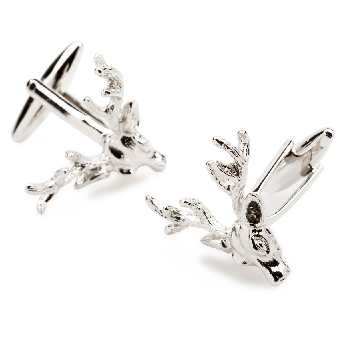 Moose Cufflinks | Silver Deer Stag Cufflink | Animal Head Cuff Links | OTAA