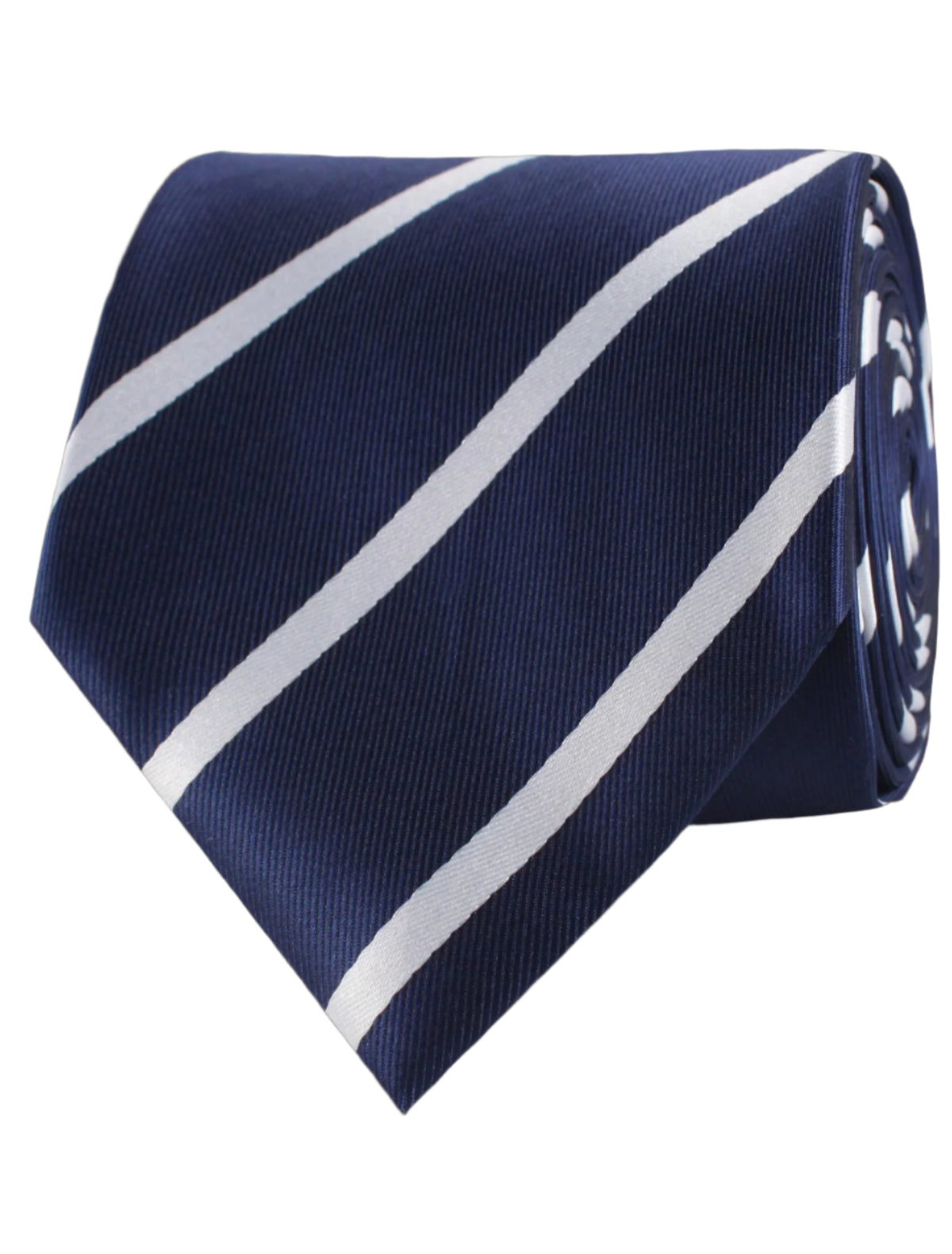 Navy Blue Pencil Stripe Tie | Repp Striped Ties | Professional Necktie | OTAA