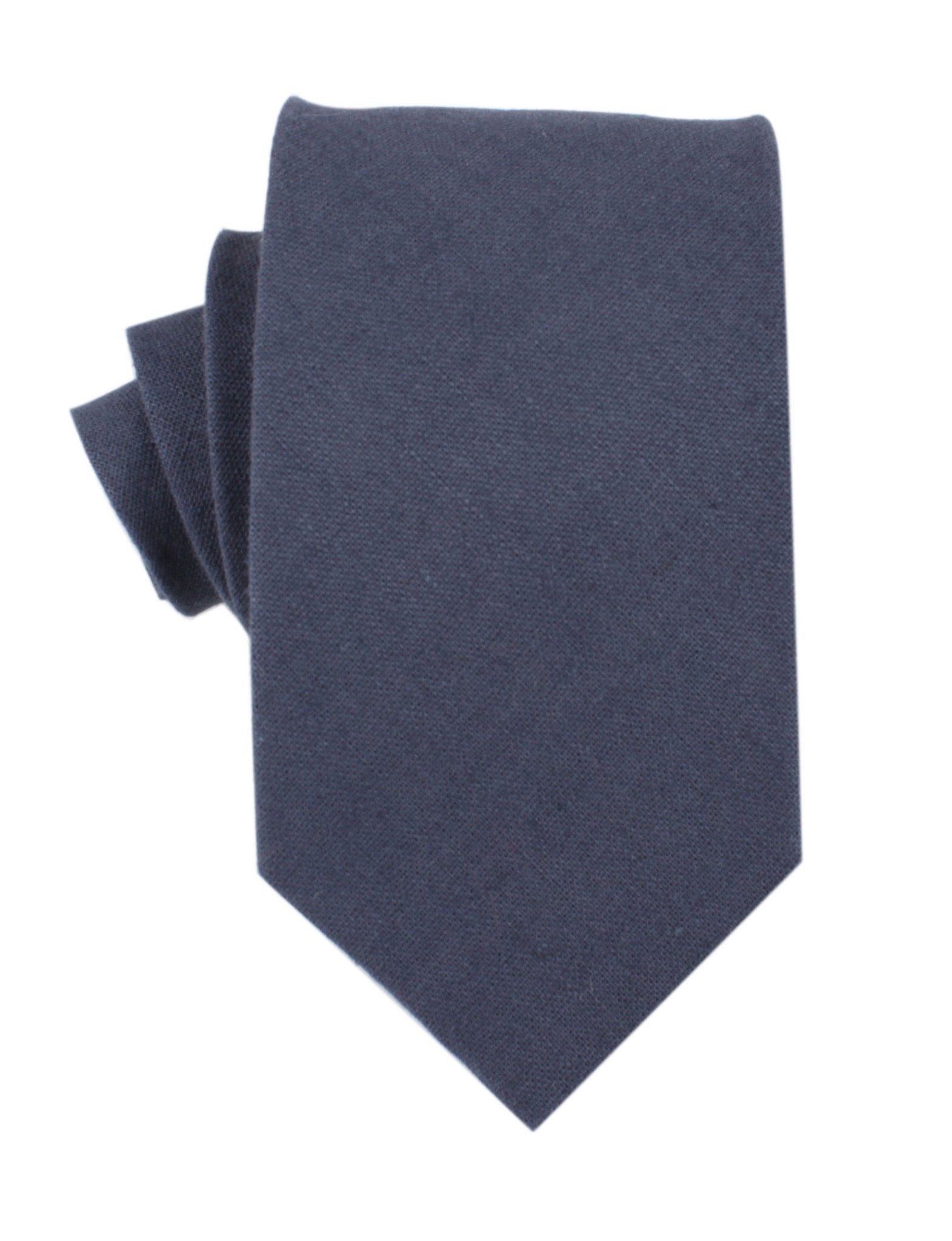 Navy Blue Slub Linen Necktie | Business Casual Tie | Men's Dress Ties ...