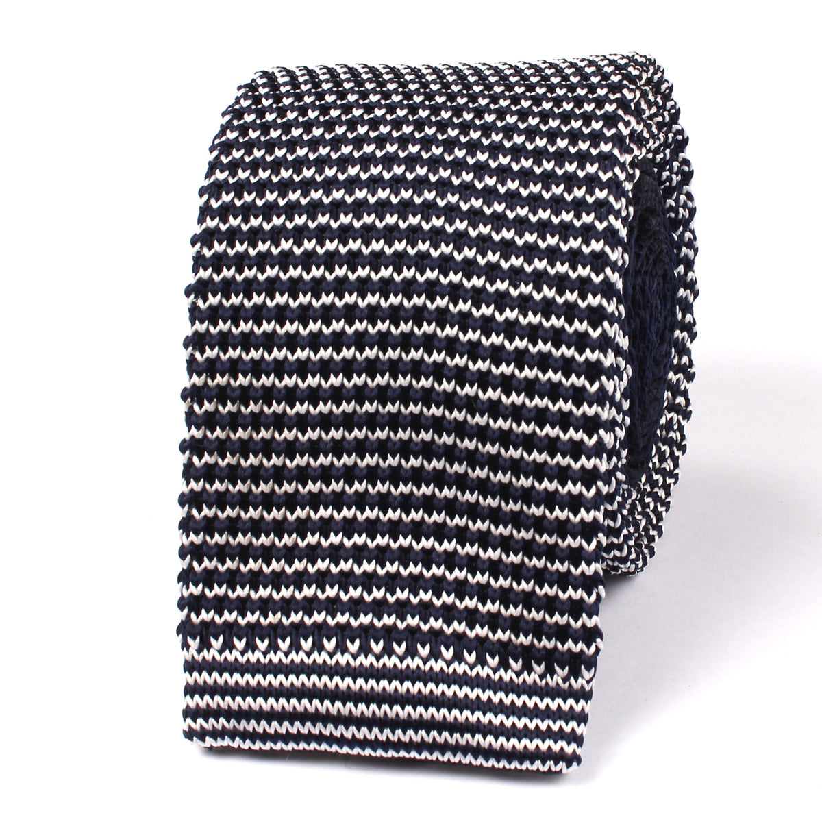 Navy Blue White Sailor Knitted Tie | Knit Ties Knits Necktie Neckties ...
