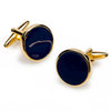 Orion Blue Stone Cufflinks | Classic Gemstone Gold Round Cufflink | OTAA
