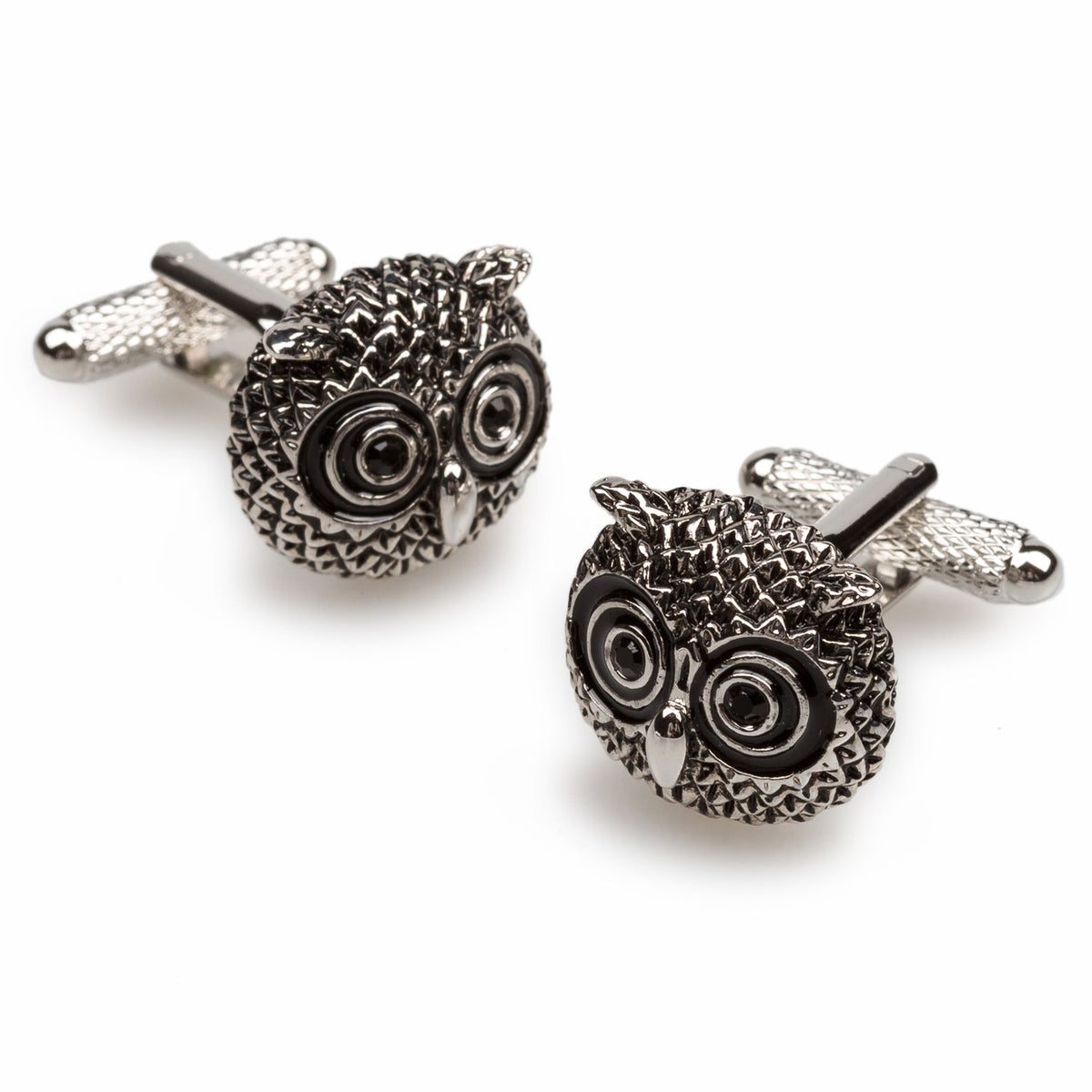 Owl Cufflinks | Antique Silver Bird Cufflink | Animal Head Cuff Links ...