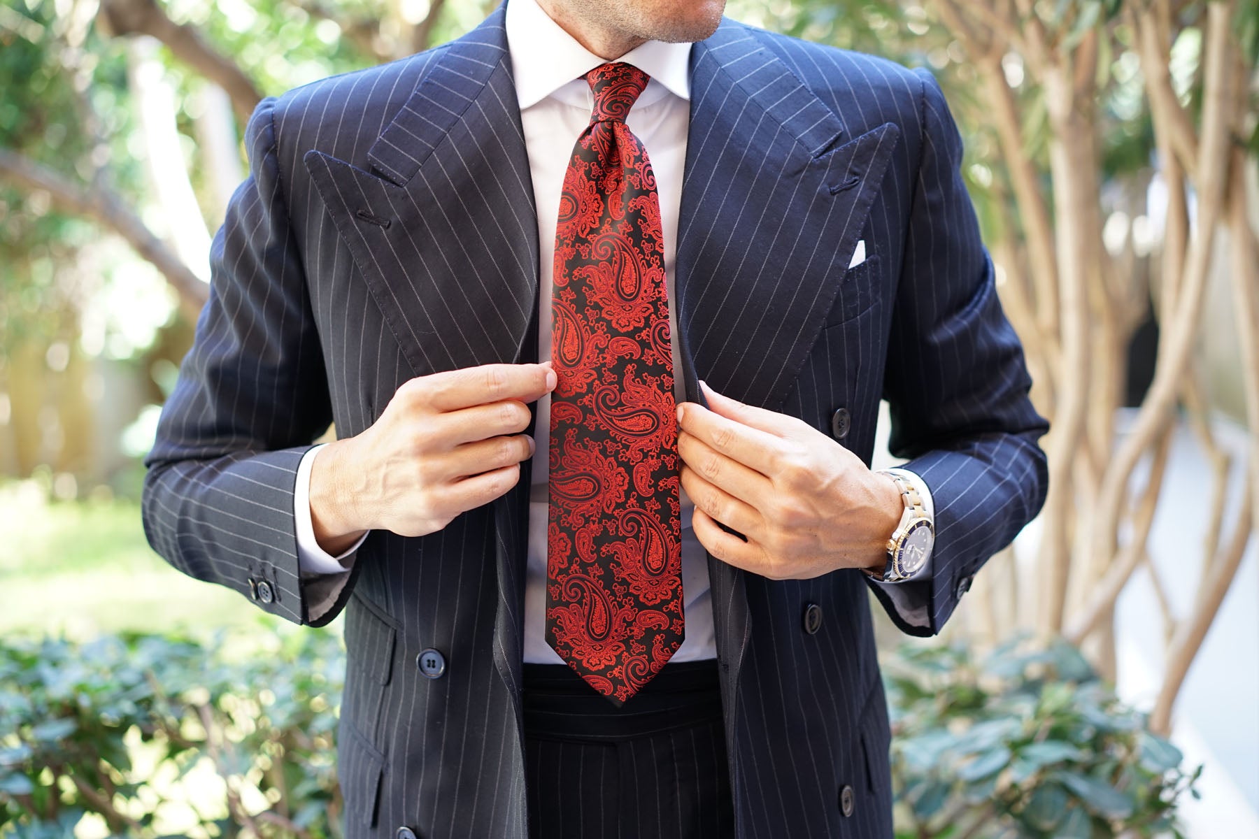 Paisley Black Tie | Red Pattern Ties | Fancy Necktie for Men Australia ...