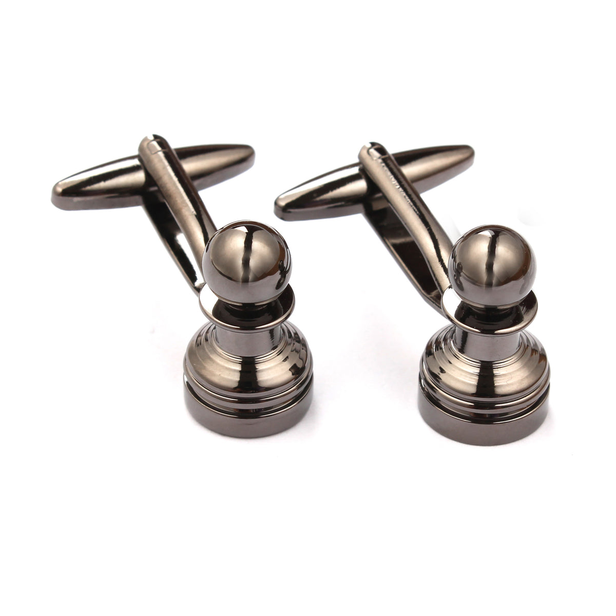 Pawn Chess Cufflinks | Gun Metal Black Board Game Pieces Fun Cufflink ...