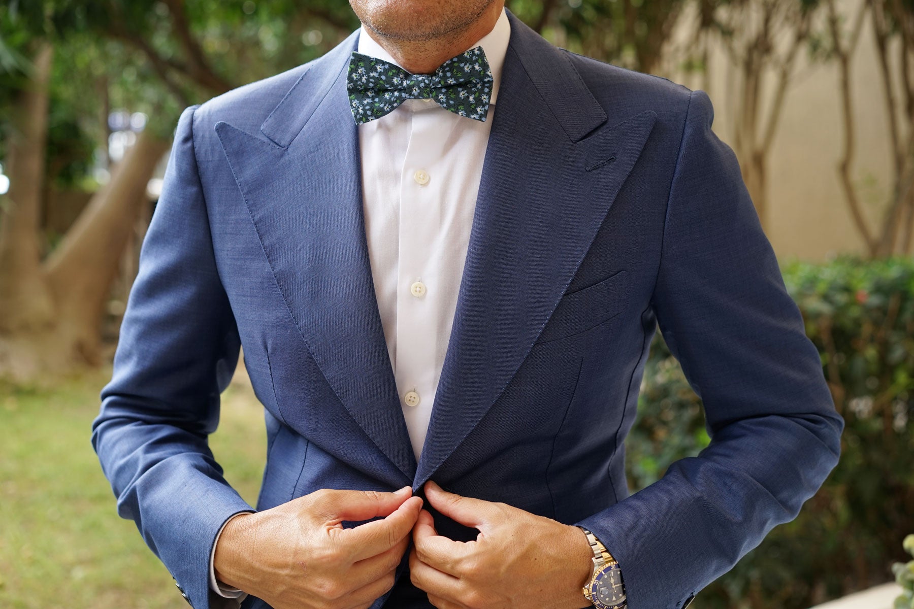 Periwinkle Floral Bow Tie | Blue Flower Bowtie | Patterned Bow Ties AU ...