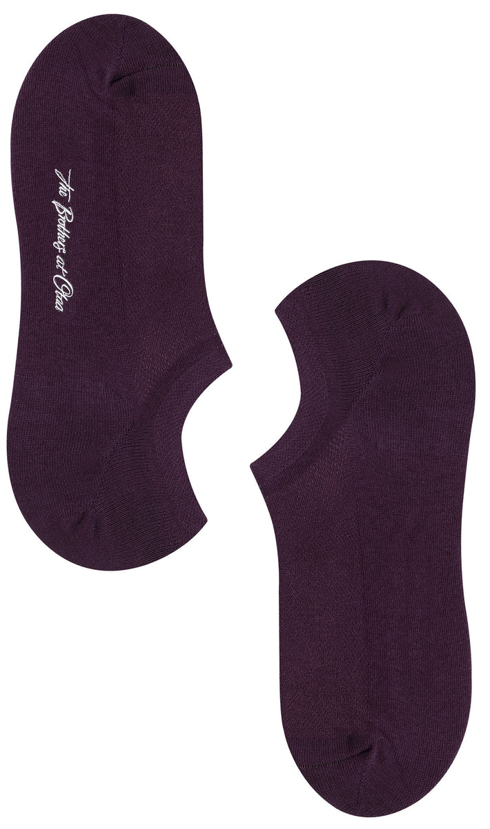 Plum Purple Low-Cut Socks | Men's Cotton Ankle Socks | No Show Socks | OTAA
