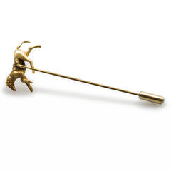Race Horse Lapel Pin | Animal Racing Antique Gold Metal Lapel Pins | OTAA