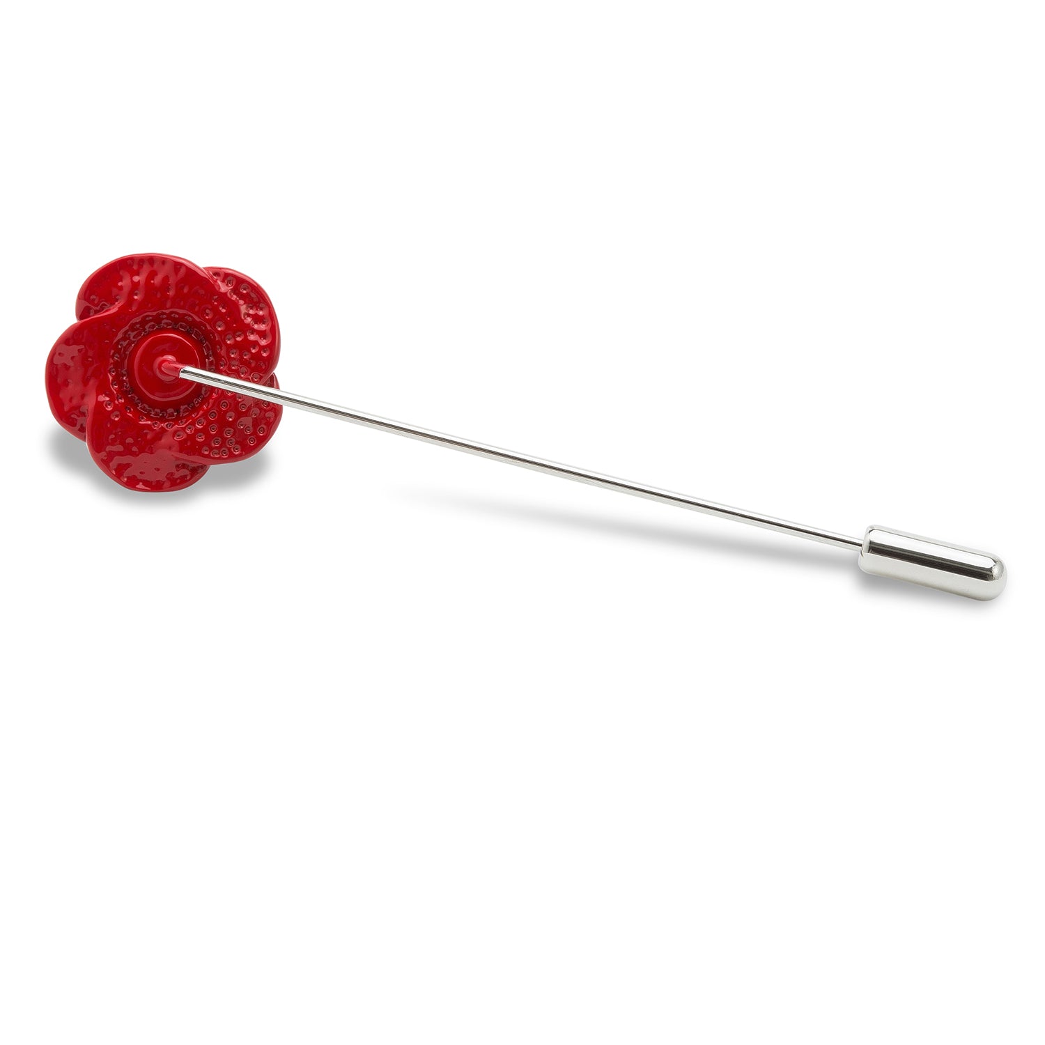 Red Rose Metal Lapel Pin | Flower Lapel Pins | Mens Suit Boutonniere | OTAA