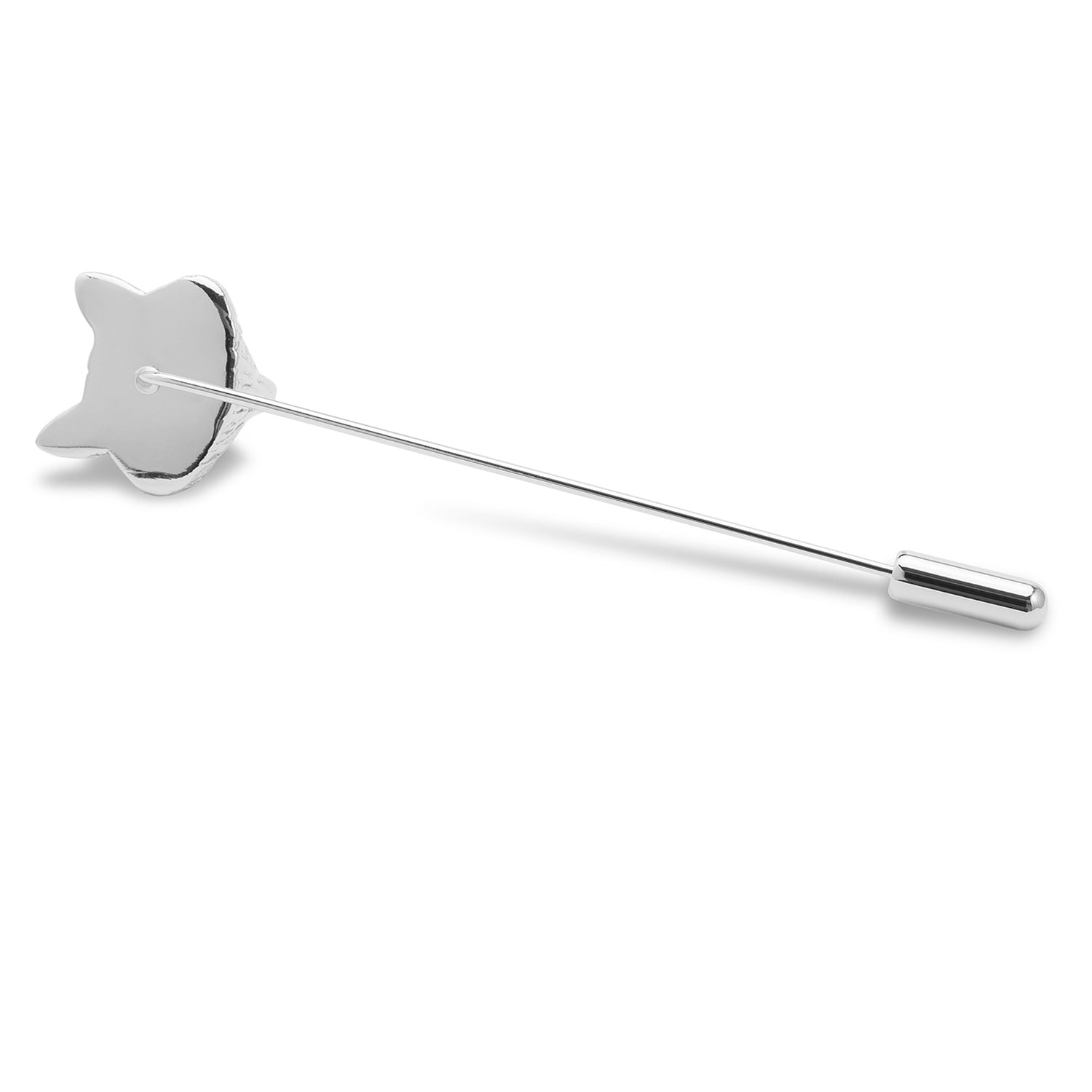 Russian Fox Lapel Pin | Animal Head Sterling Silver Metal Lapel Pins | OTAA