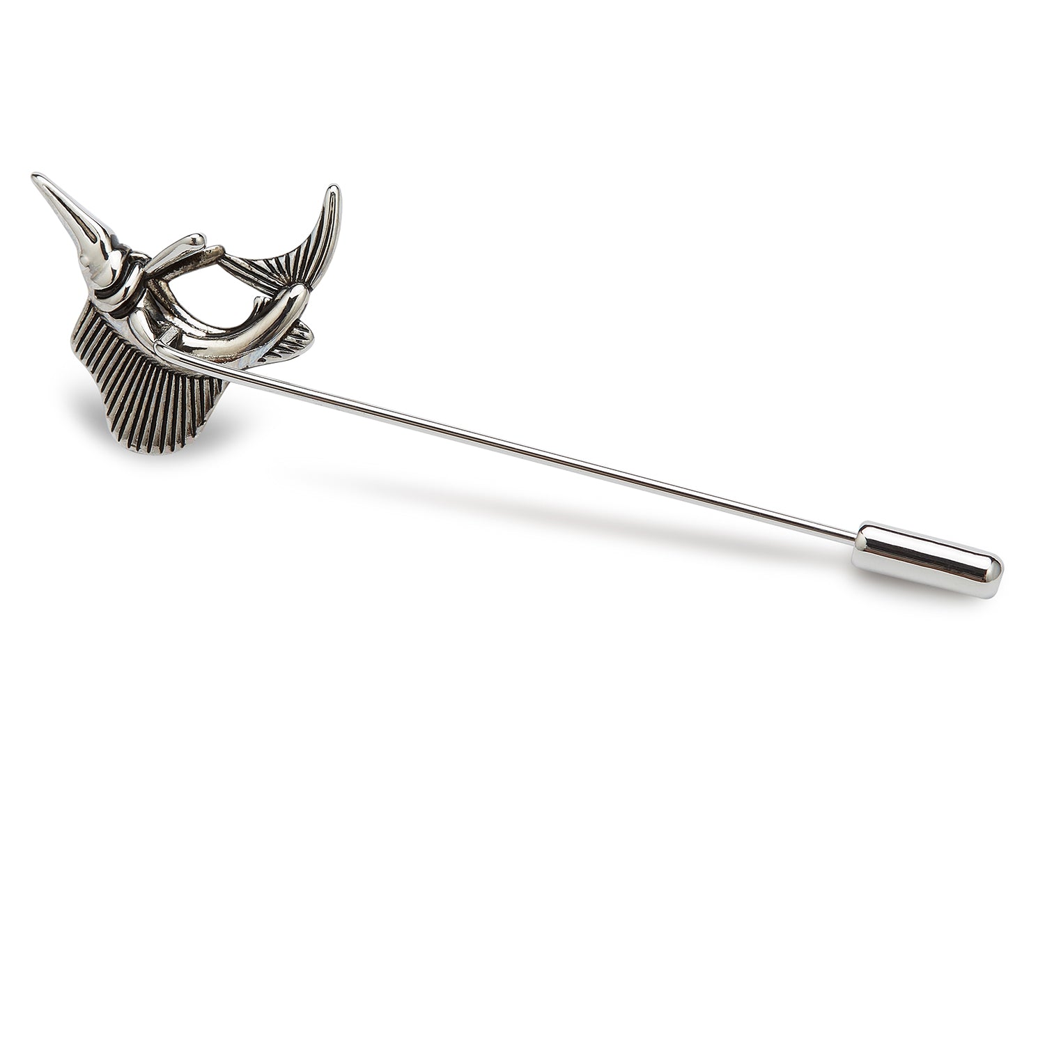 Sailfish Lapel Pin | Billfish Fishing Antique Silver Metal Lapel Pins ...