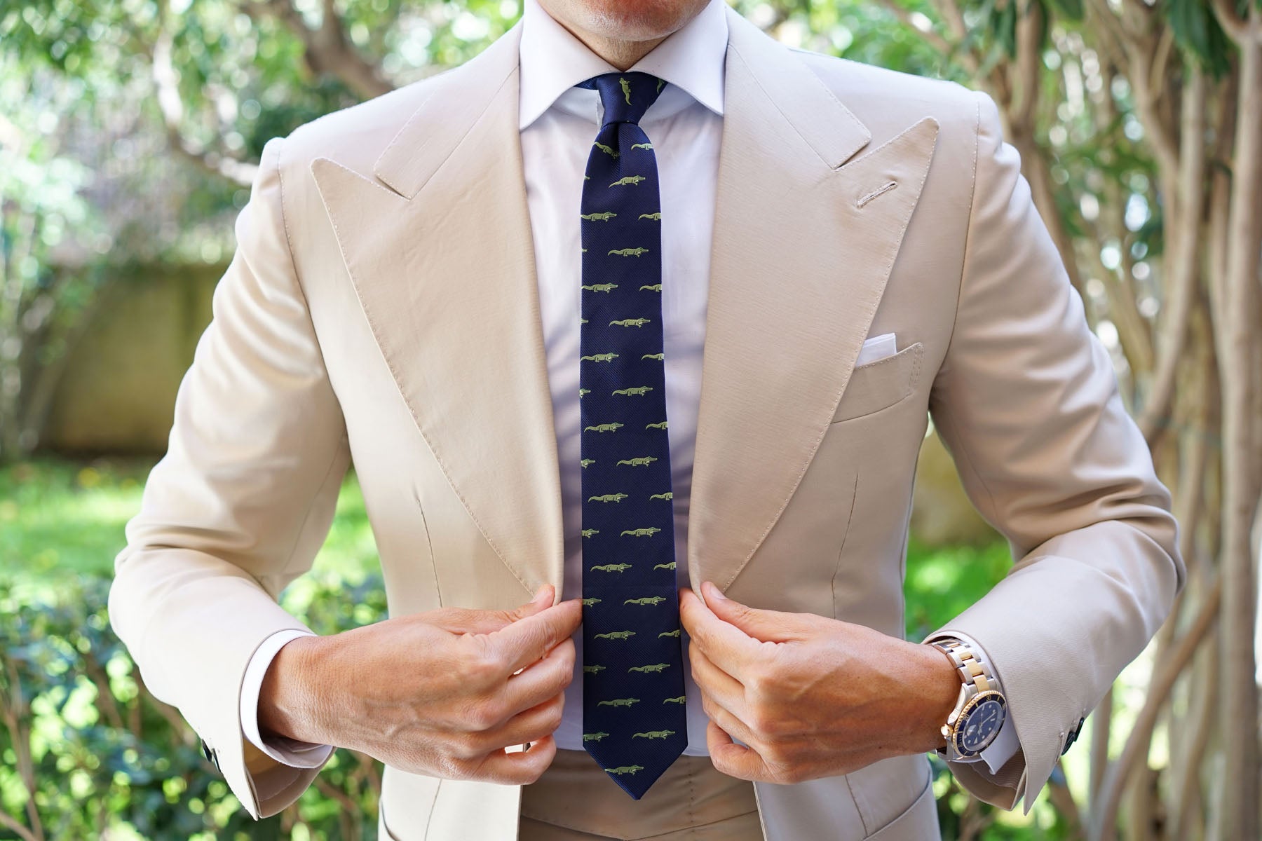 Saltwater Crocodile Skinny Tie | Animal Slim Ties | Mens Thin Neckties ...