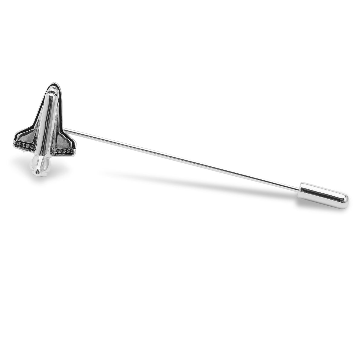 Silver Space Shuttle Lapel Pin | Spacecraft Rocket Ship Lapel Pins | OTAA