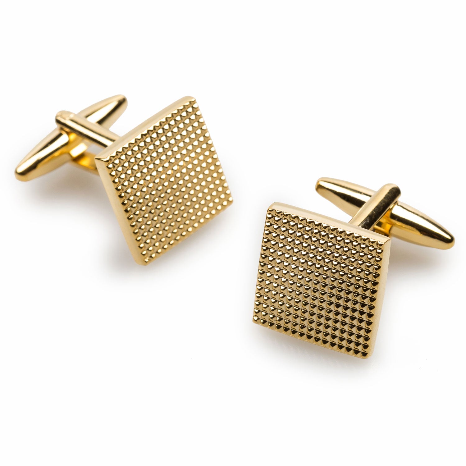 Soho Square Studded Gold Cufflinks | Small Egyptian Pyramids Cufflink | OTAA