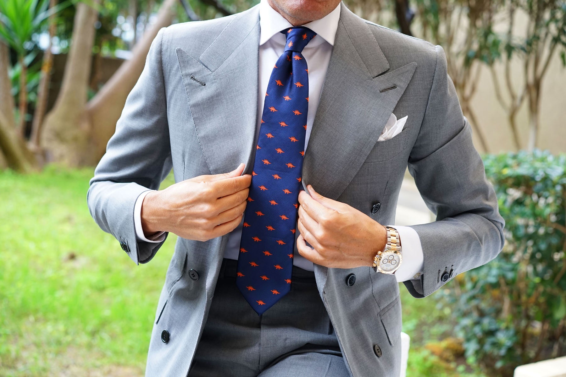 Stegosaurus Dinosaur Necktie | Novelty Animal Tie | Men's Fun Ties AU ...