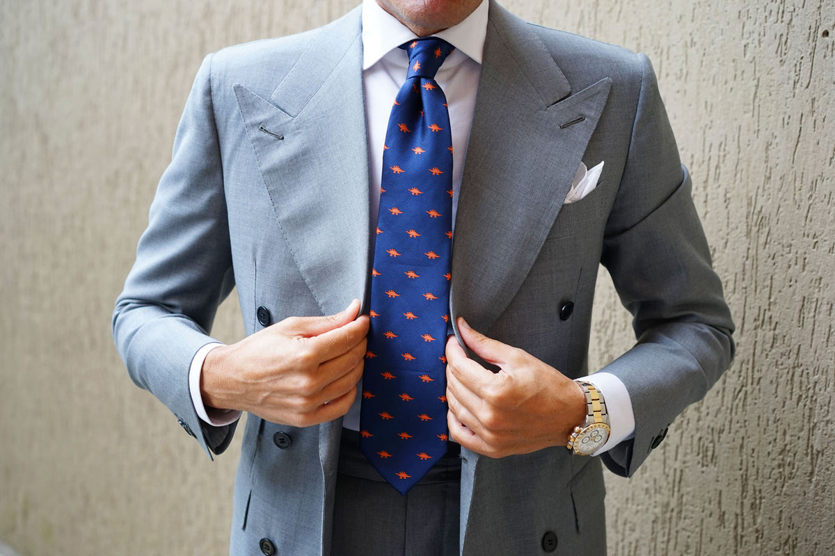 Stegosaurus Dinosaur Necktie | Novelty Animal Tie | Men's Fun Ties AU ...