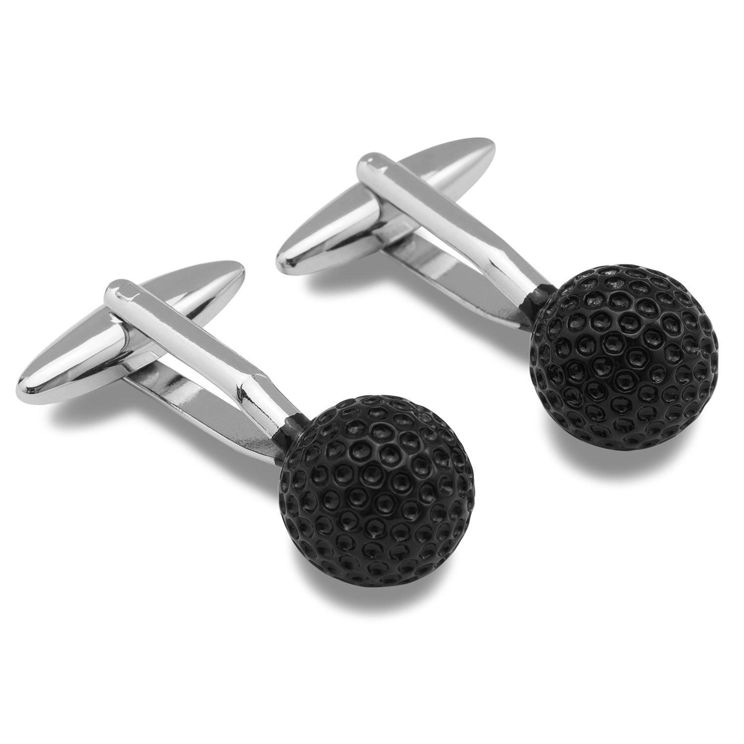 Studded Black Ball Cufflinks | Golf Balls Cufflink | Sports Cuff Links ...