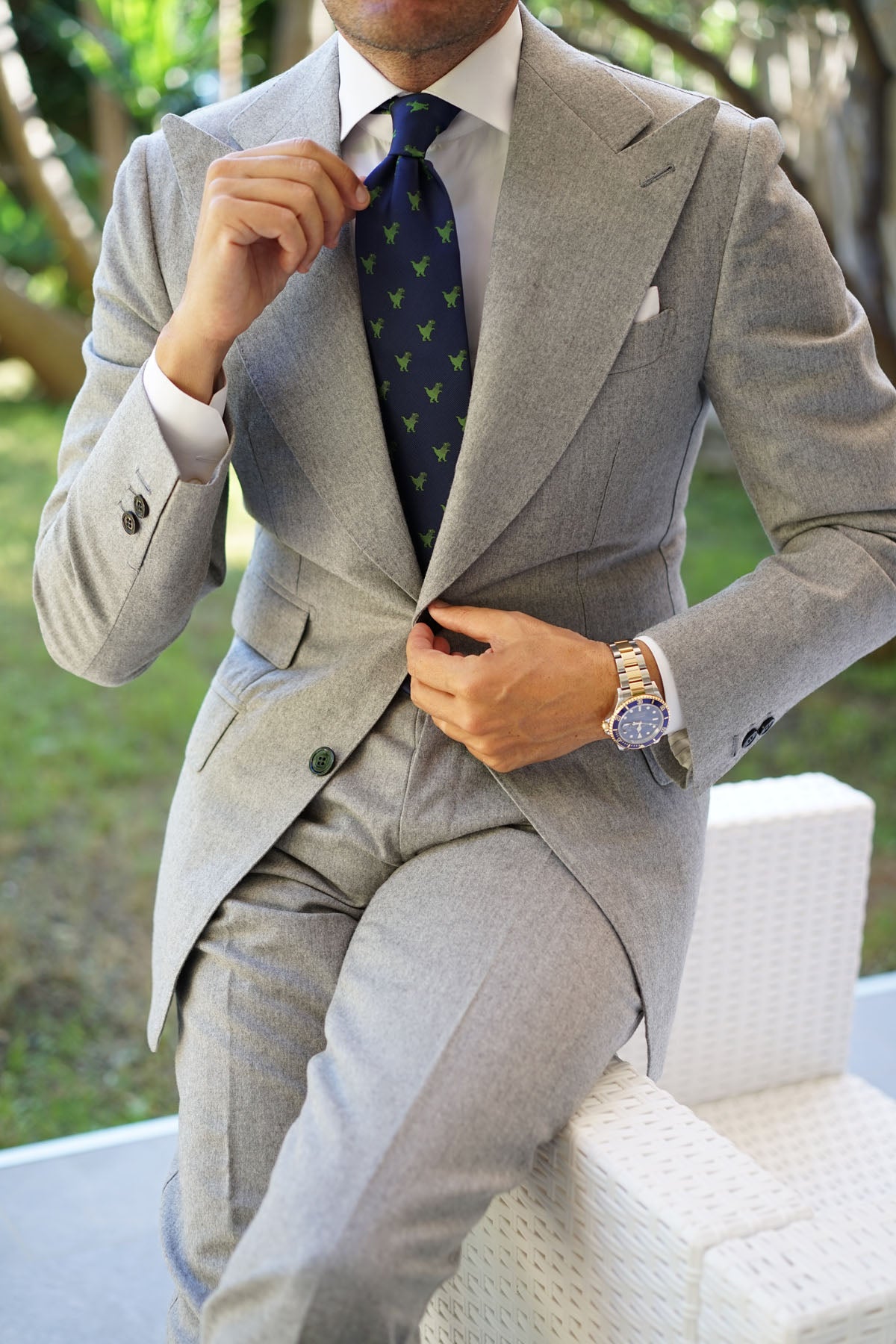 T-Rex Pixel Dinosaur Tie | Animal Print Ties | Novelty Necktie for Men ...