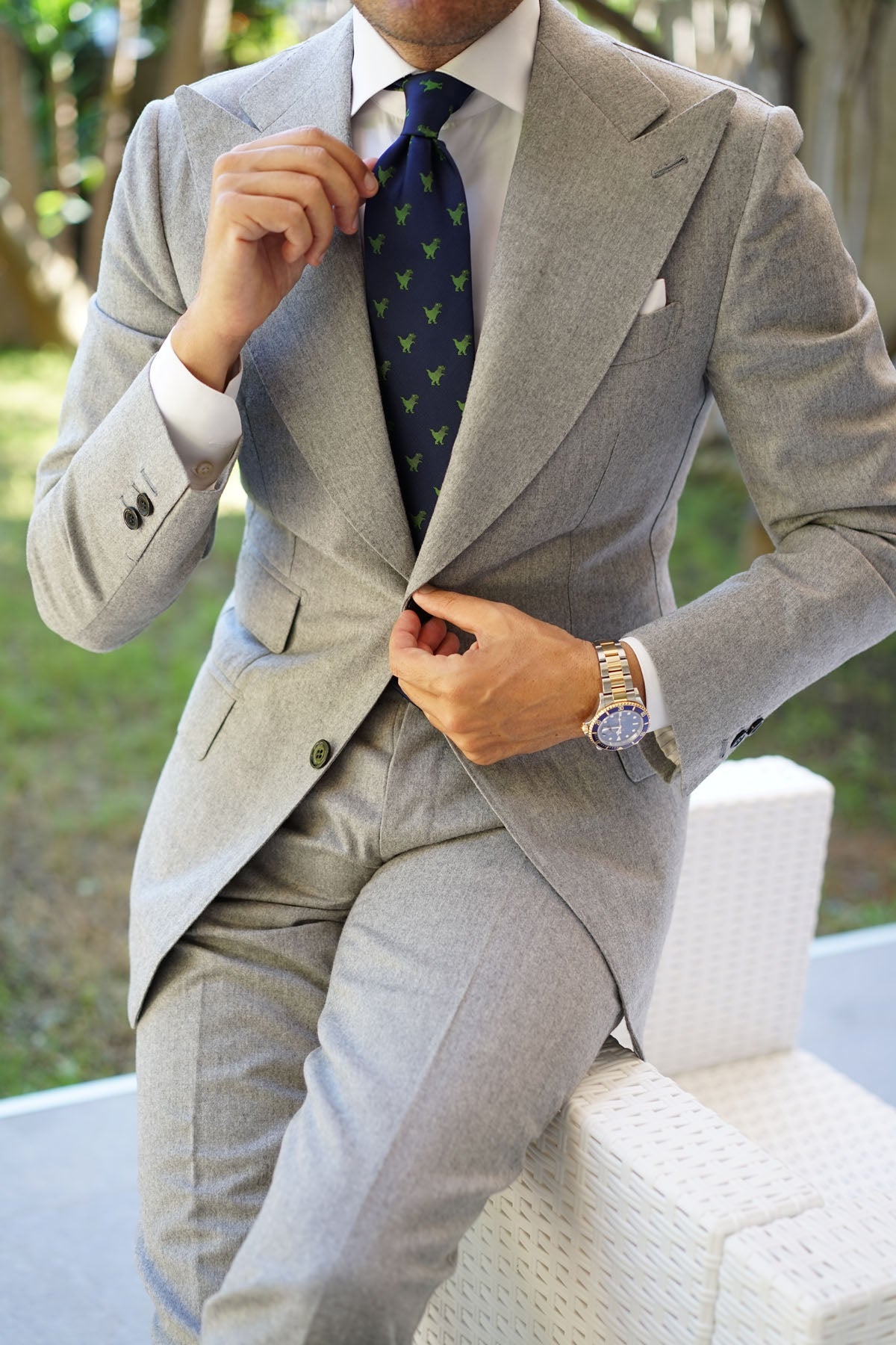 T-Rex Pixel Dinosaur Tie | Animal Print Ties | Novelty Necktie for Men ...