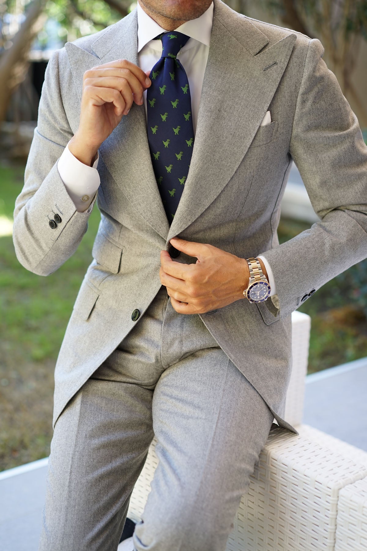 T-Rex Pixel Dinosaur Tie | Animal Print Ties | Novelty Necktie for Men ...