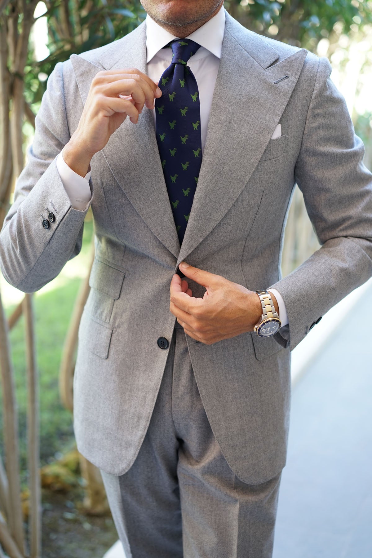 T-Rex Pixel Dinosaur Tie | Animal Print Ties | Novelty Necktie for Men ...