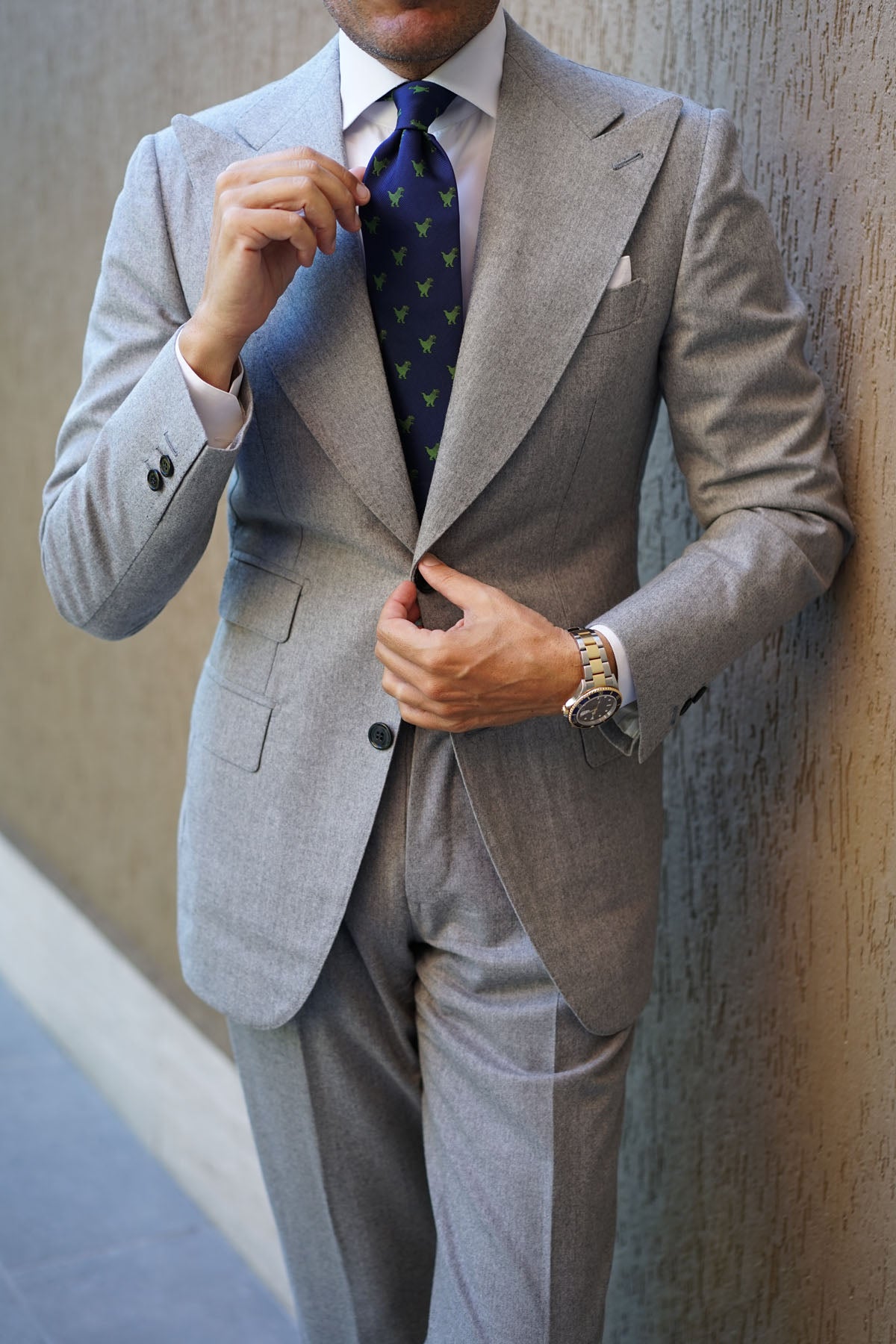 T-Rex Pixel Dinosaur Tie | Animal Print Ties | Novelty Necktie for Men ...