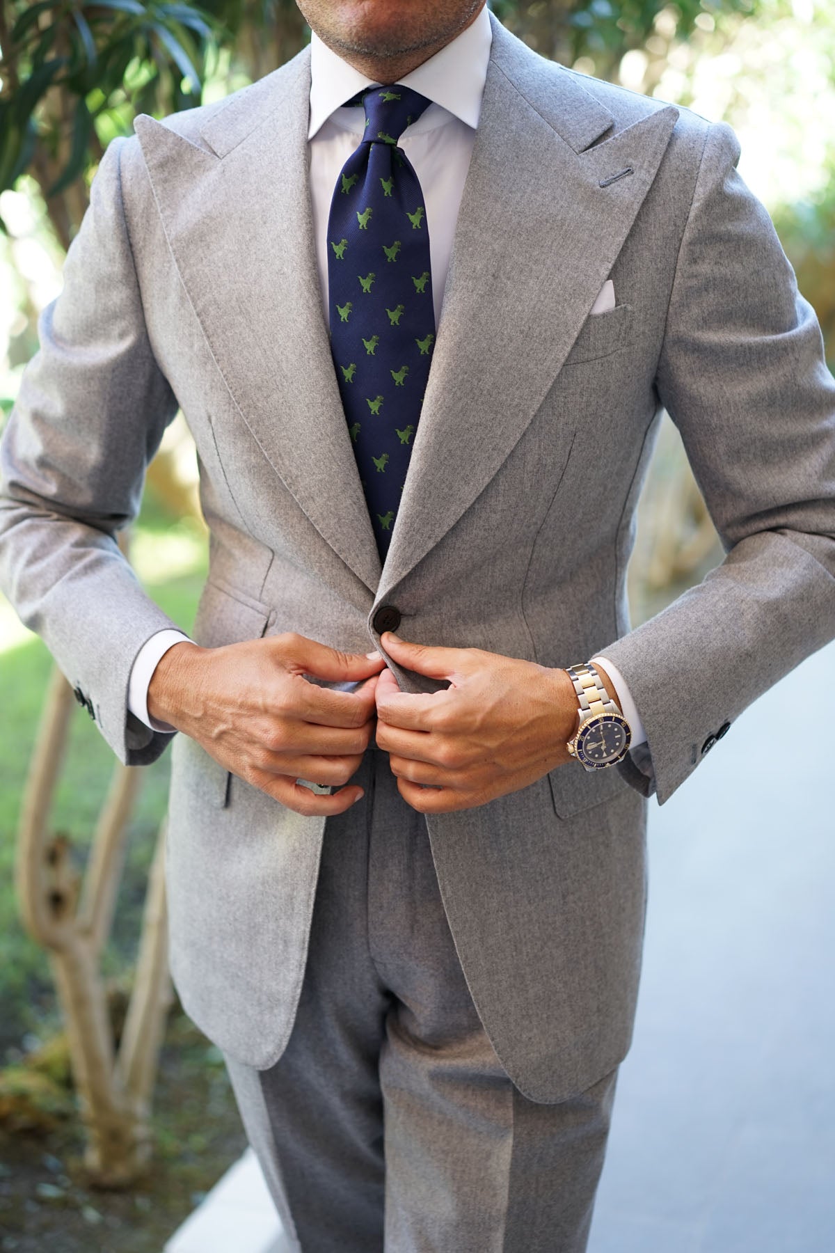 T-Rex Pixel Dinosaur Tie | Animal Print Ties | Novelty Necktie for Men ...