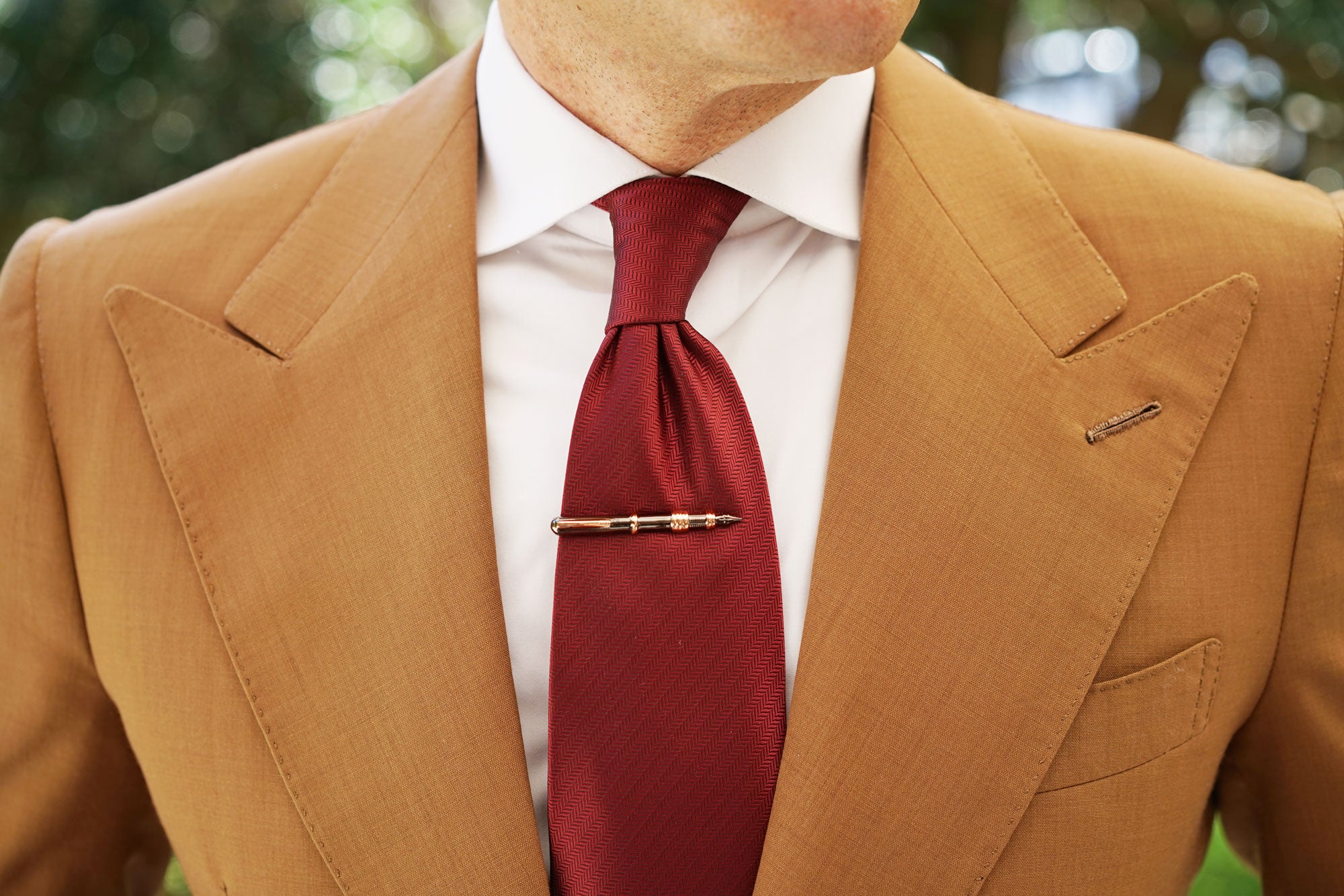 The Gunmetal Fountain Pen Tie Bar | Black & Rose Gold Cool Writer Tie ...