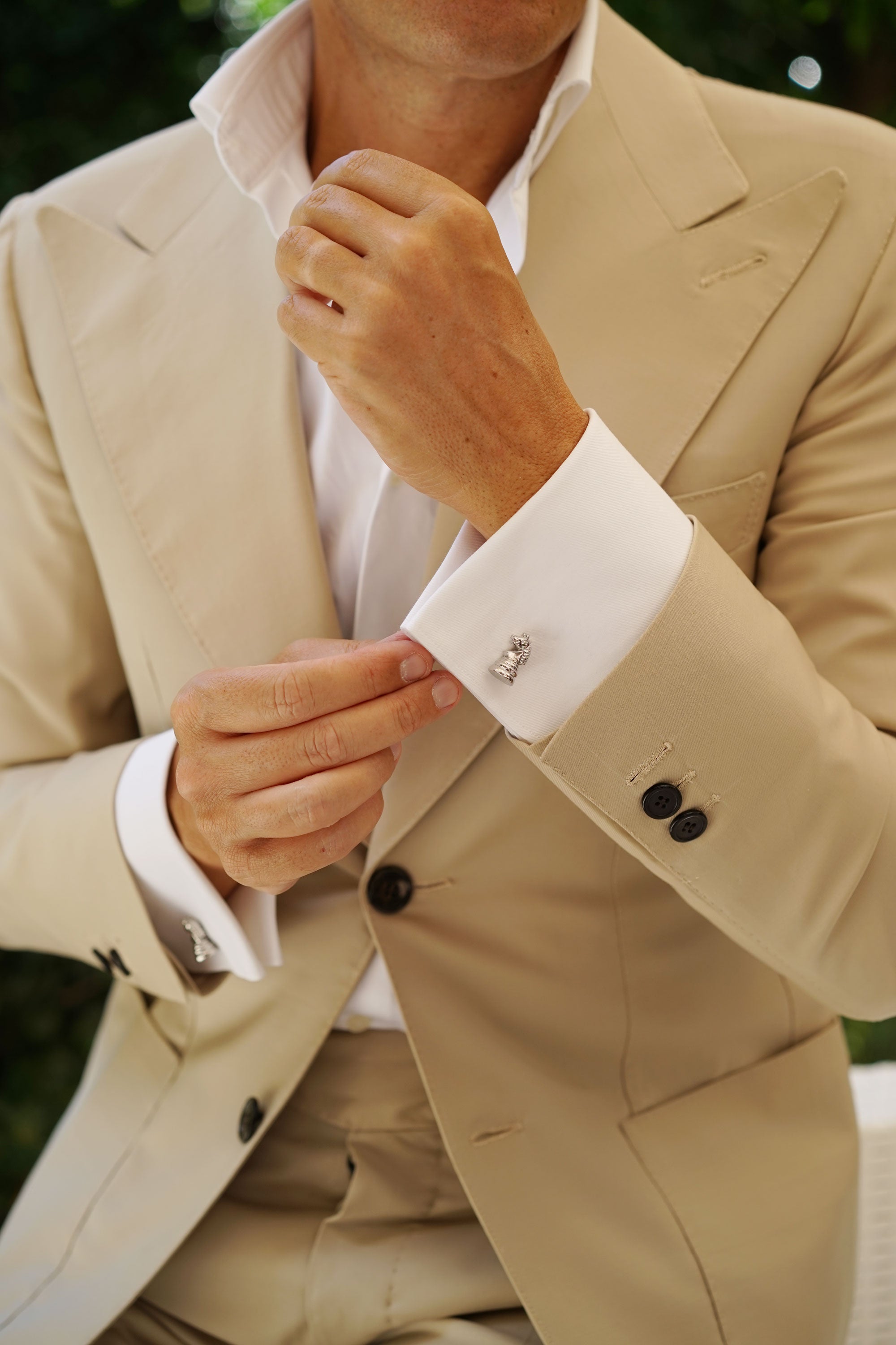 The Knight Chess Cufflinks | Silver Horse Cufflink | Games Cuff Links ...