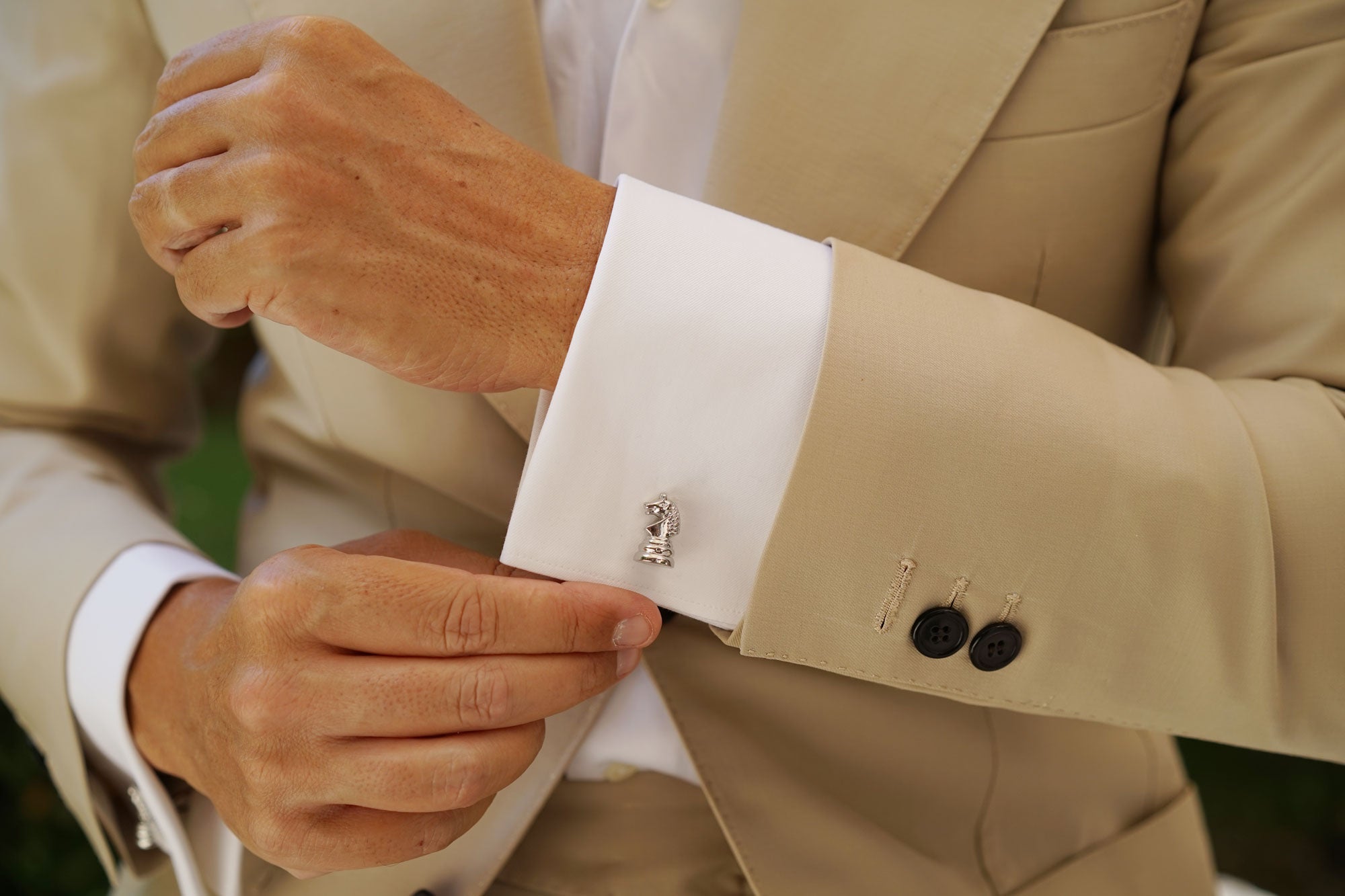 The Knight Chess Cufflinks | Silver Horse Cufflink | Games Cuff Links ...