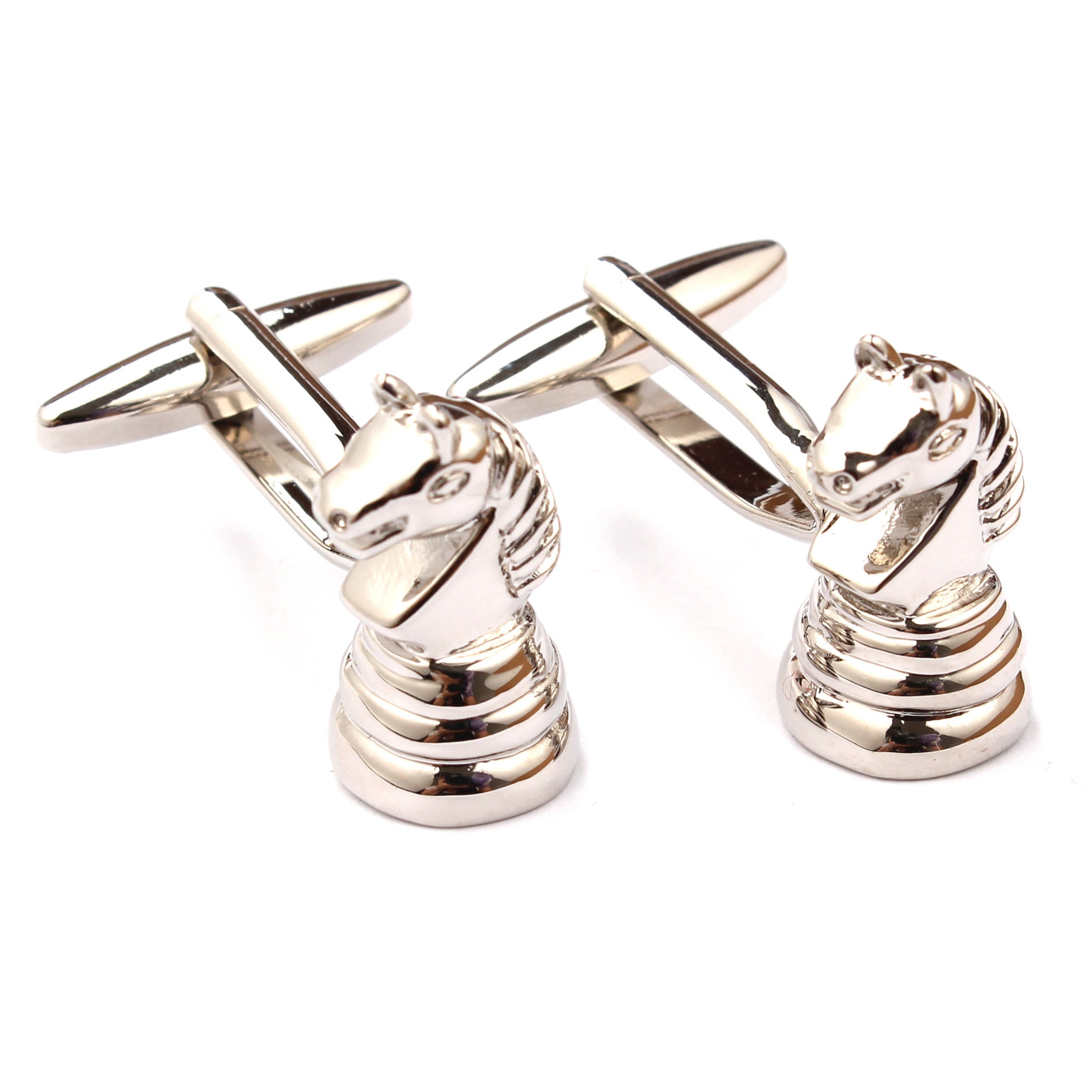 The Knight Chess Cufflinks | Silver Horse Cufflink | Games Cuff Links ...