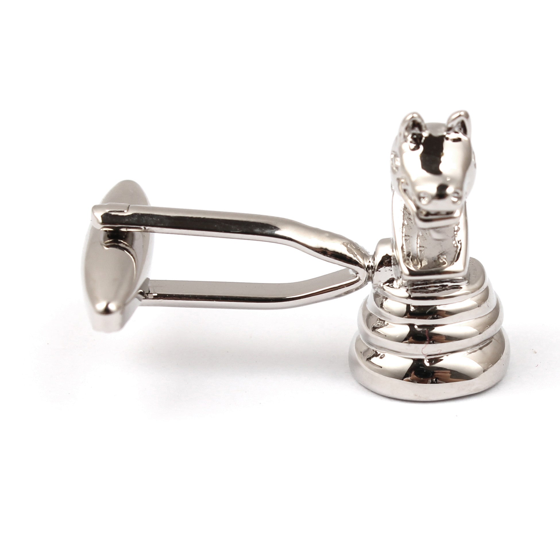 The Knight Chess Cufflinks | Silver Horse Cufflink | Games Cuff Links ...