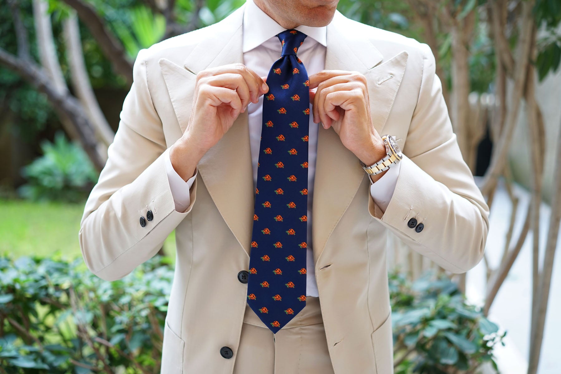 Tropical Turtle Necktie | Buy Animal Print Tie | Nautical Ties for Men ...